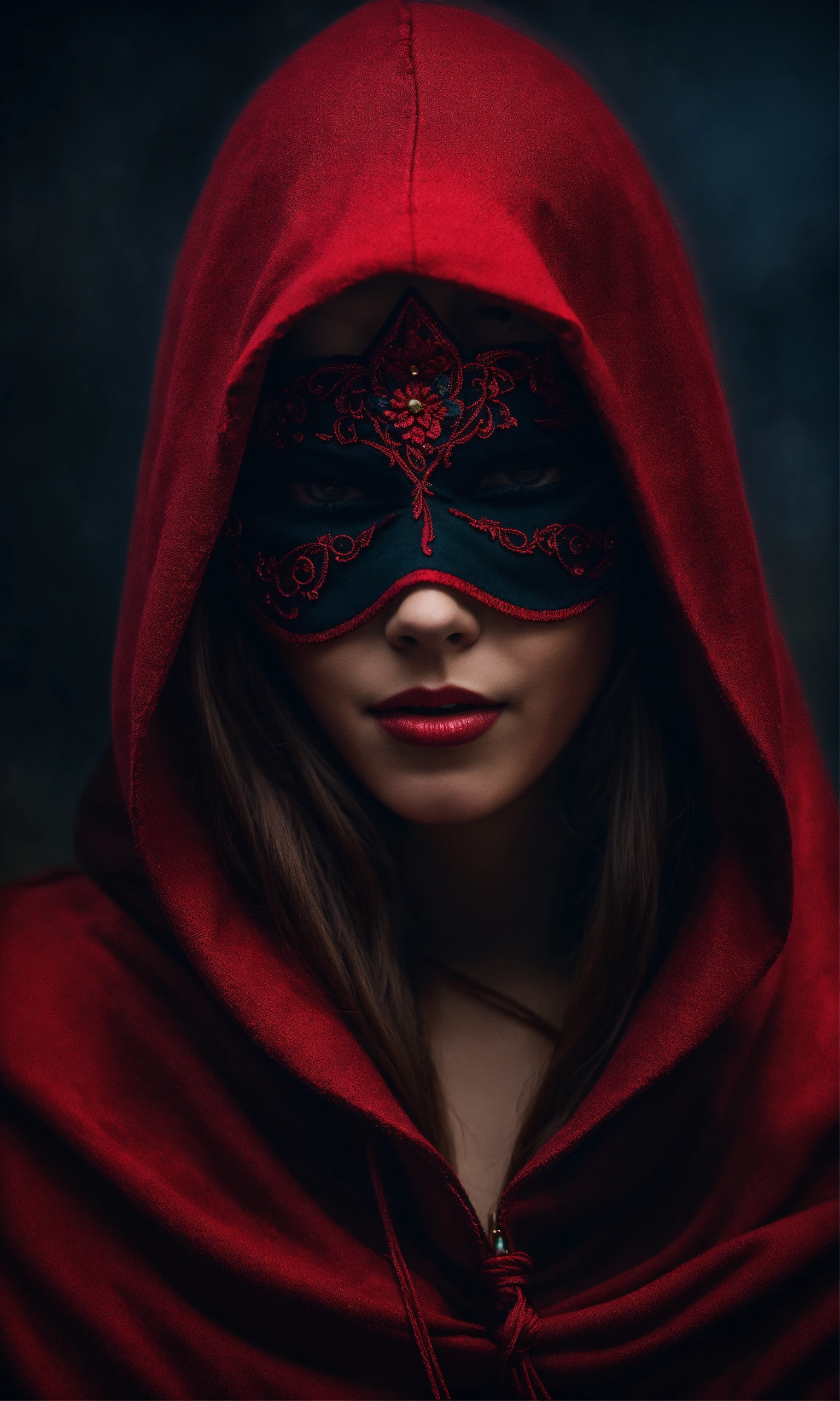 Lexica - Beautiful mysterious villainous women in hooded mask