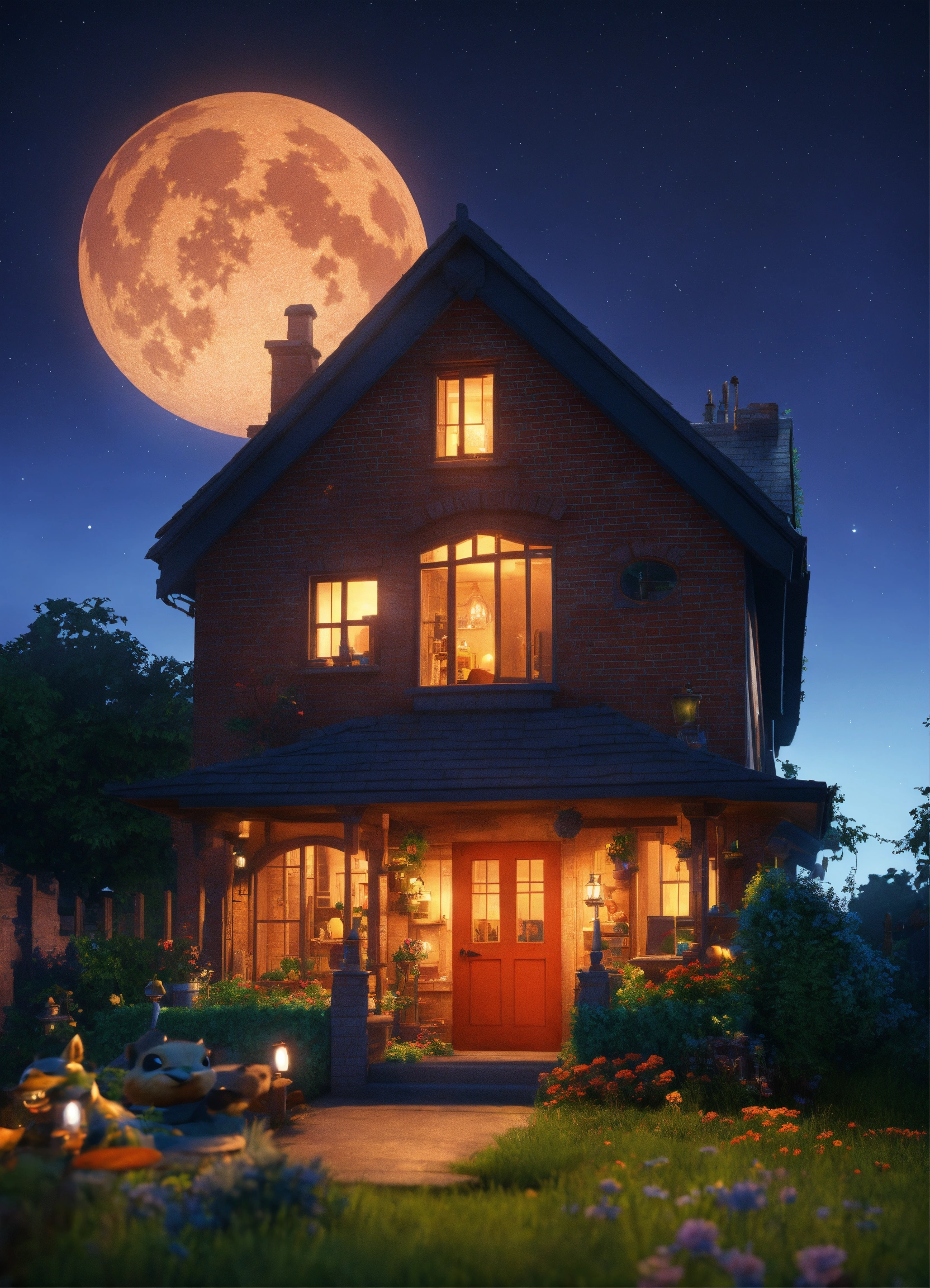 Lexica - CGI. 3D pixar house exterior. 1980's. less saturation ...