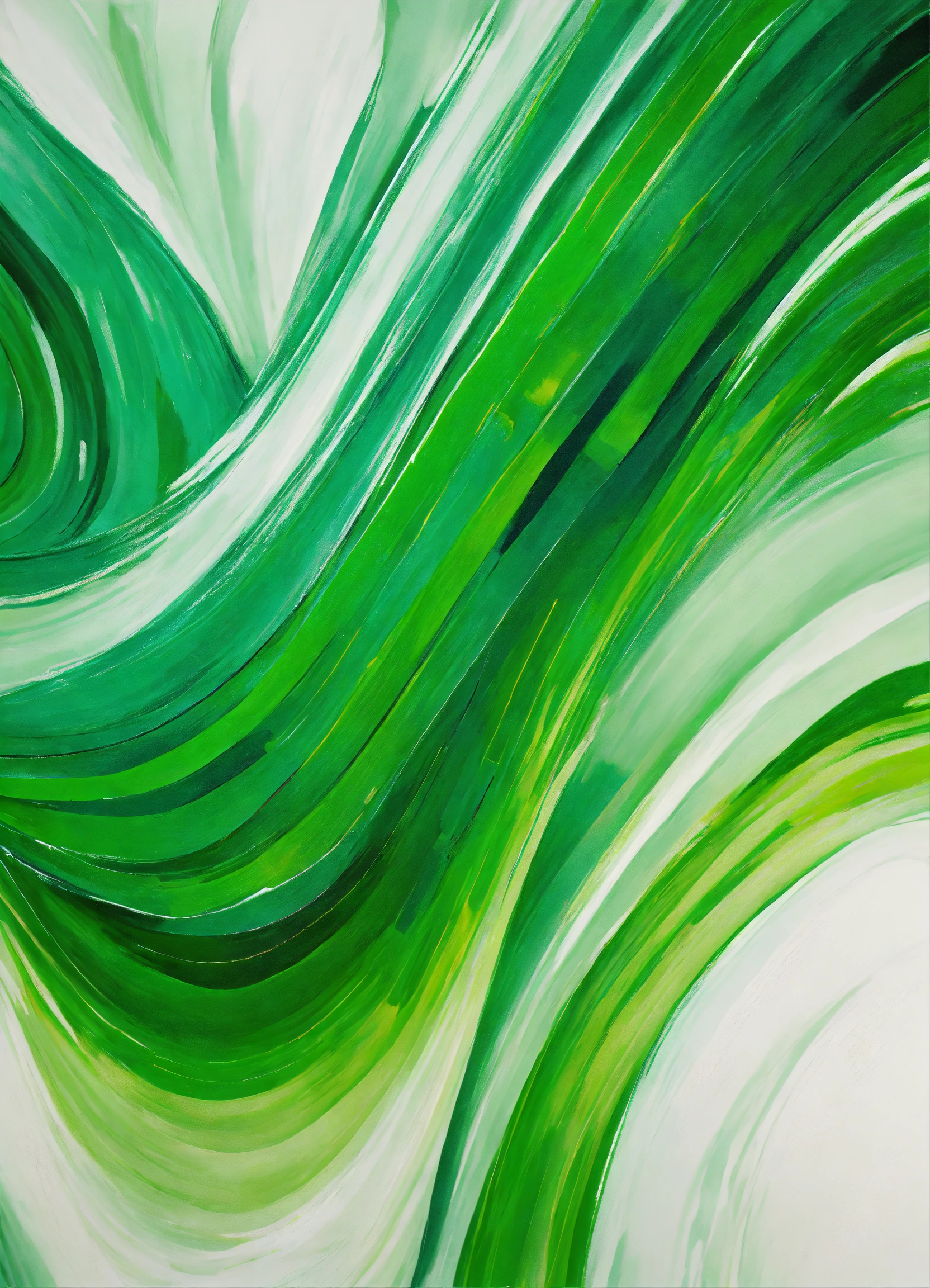 Lexica - Abstract art green and white