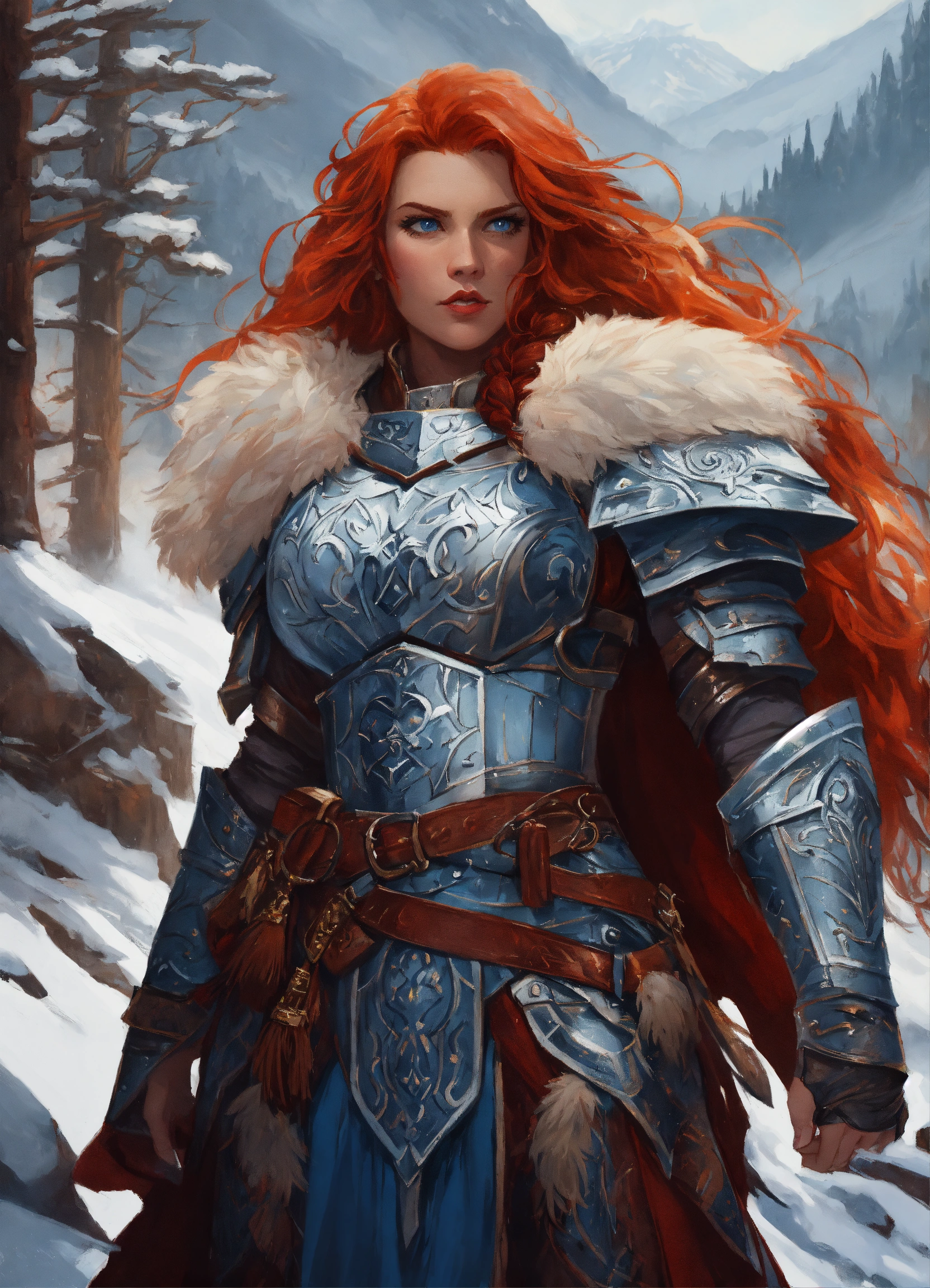Lexica - A strong rugged woman in intricate armor, highly detailed ...