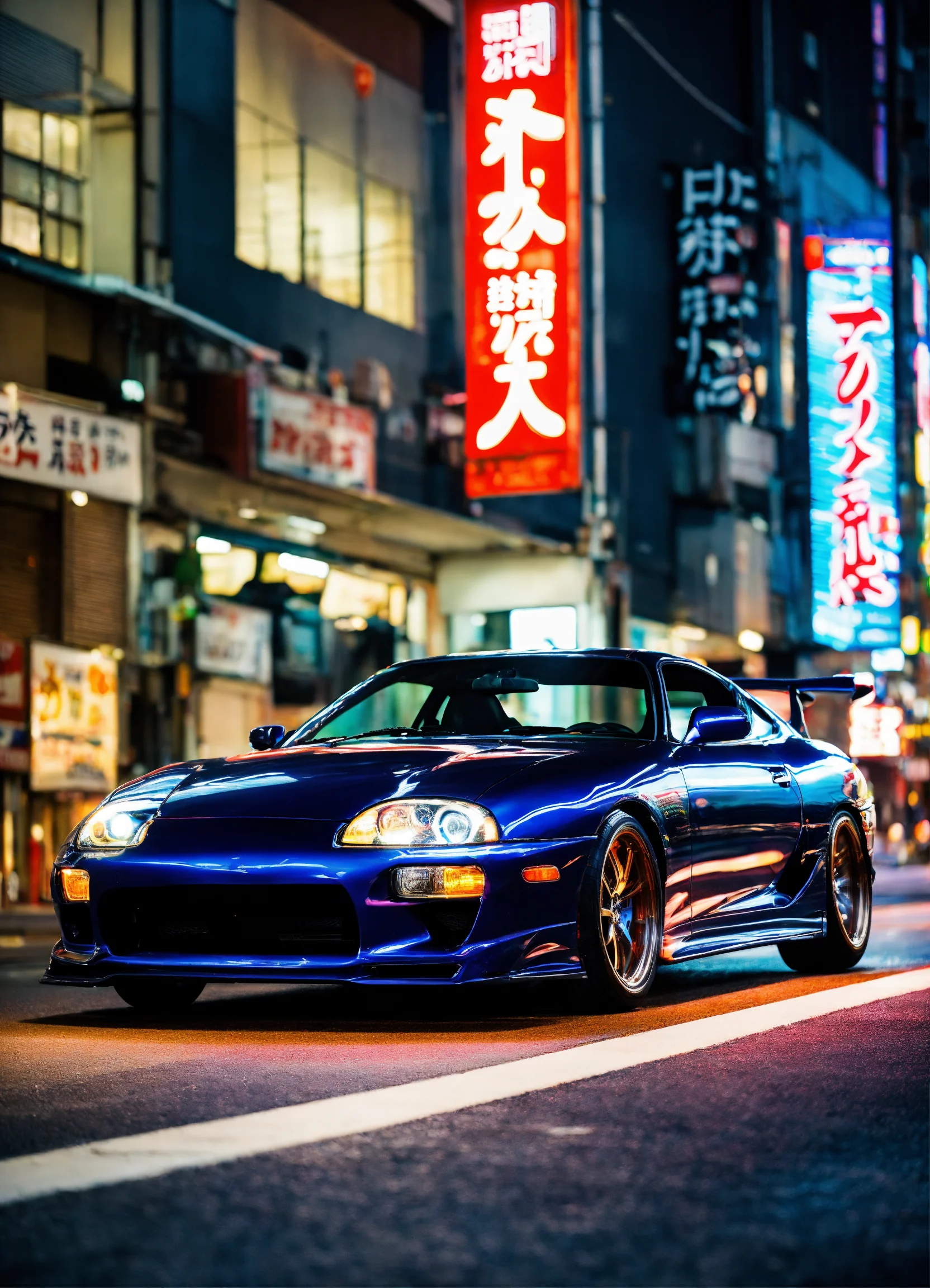 Lexica - Toyota Supra mk4, Osaka, night city, neon, neon light, pro ...