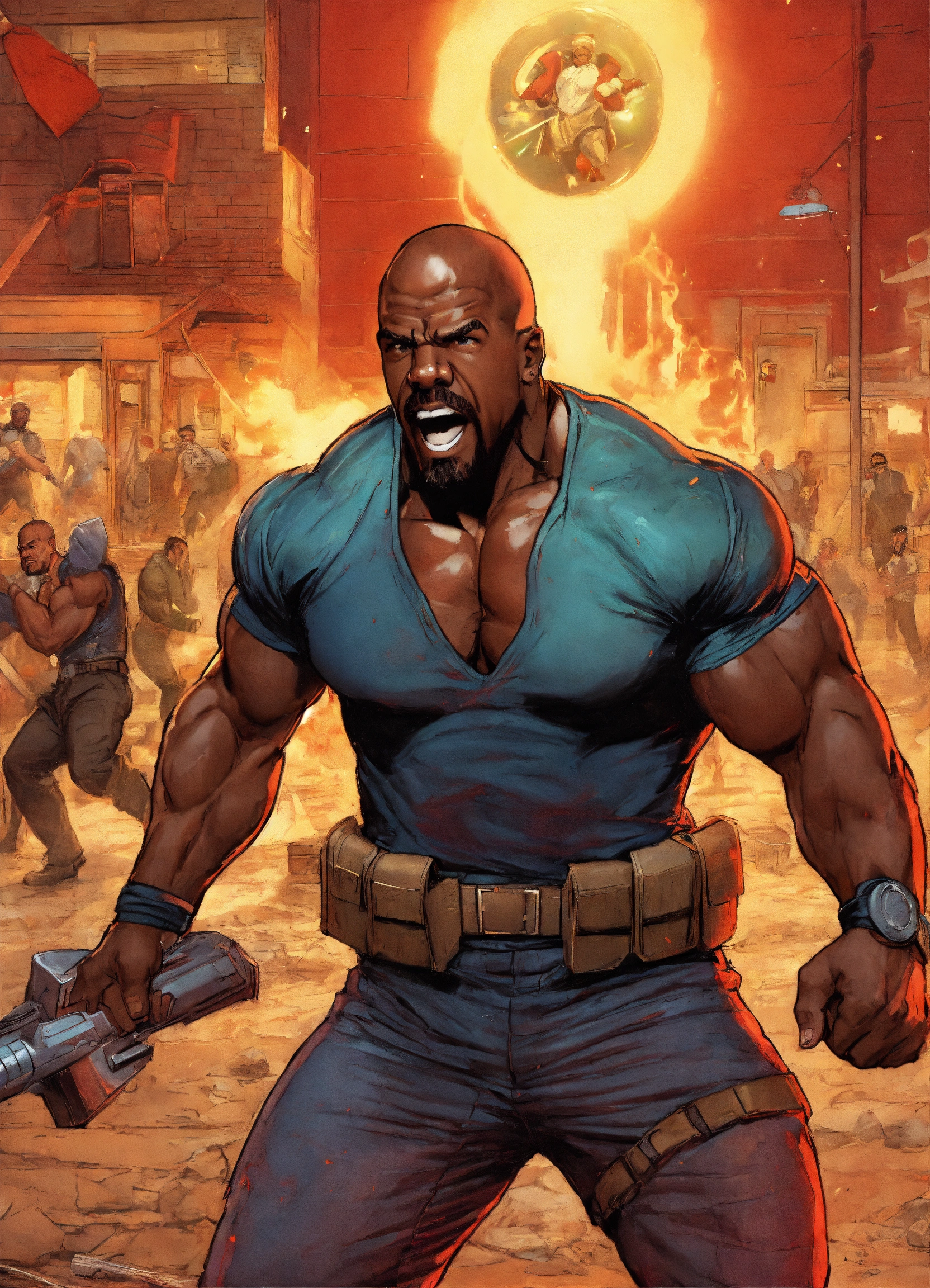 Lexica - Marvel bedlam terry crews in action without words or logos