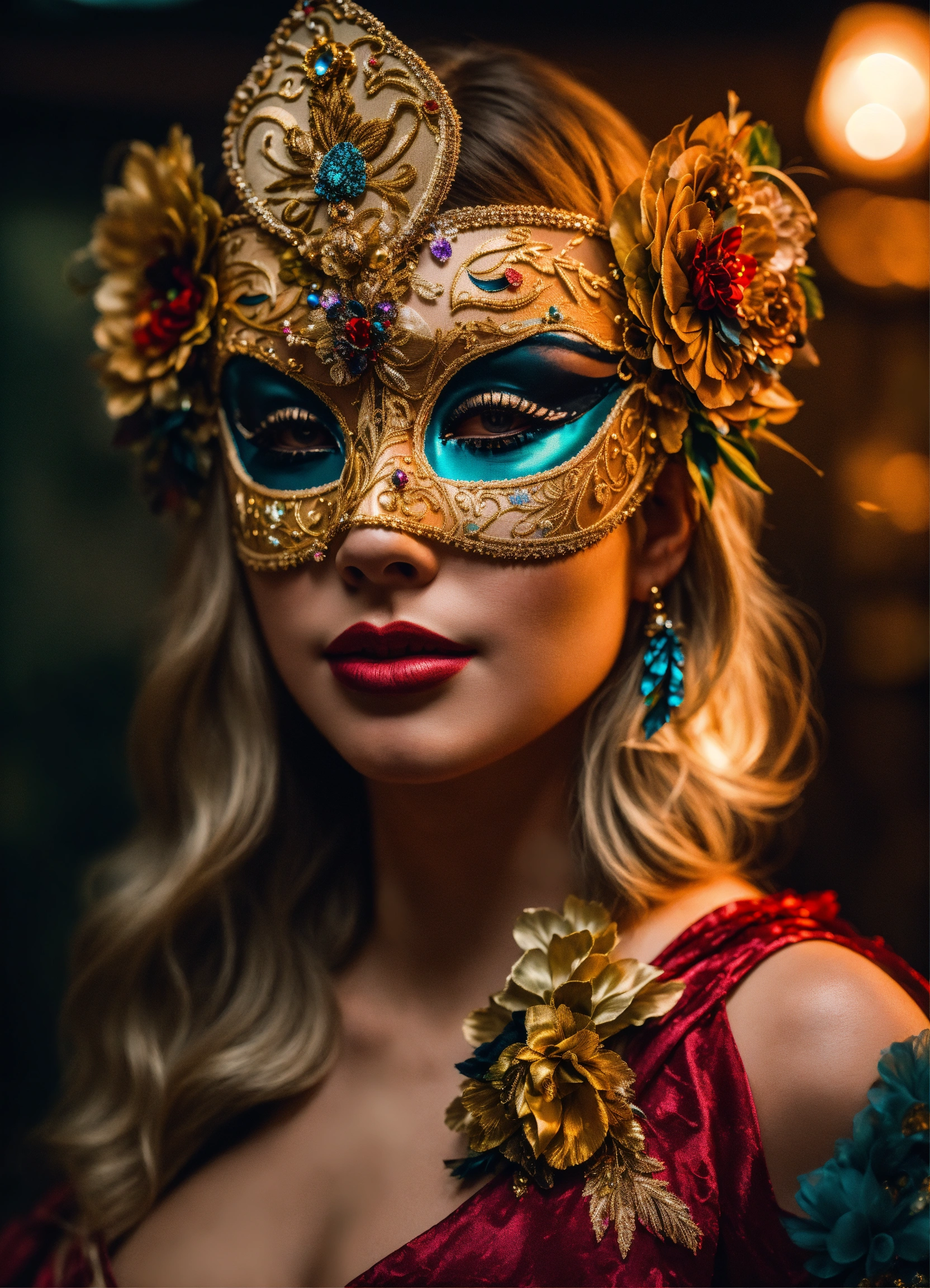 Lexica - "Emotional Masquerade", individual adorned with masks ...