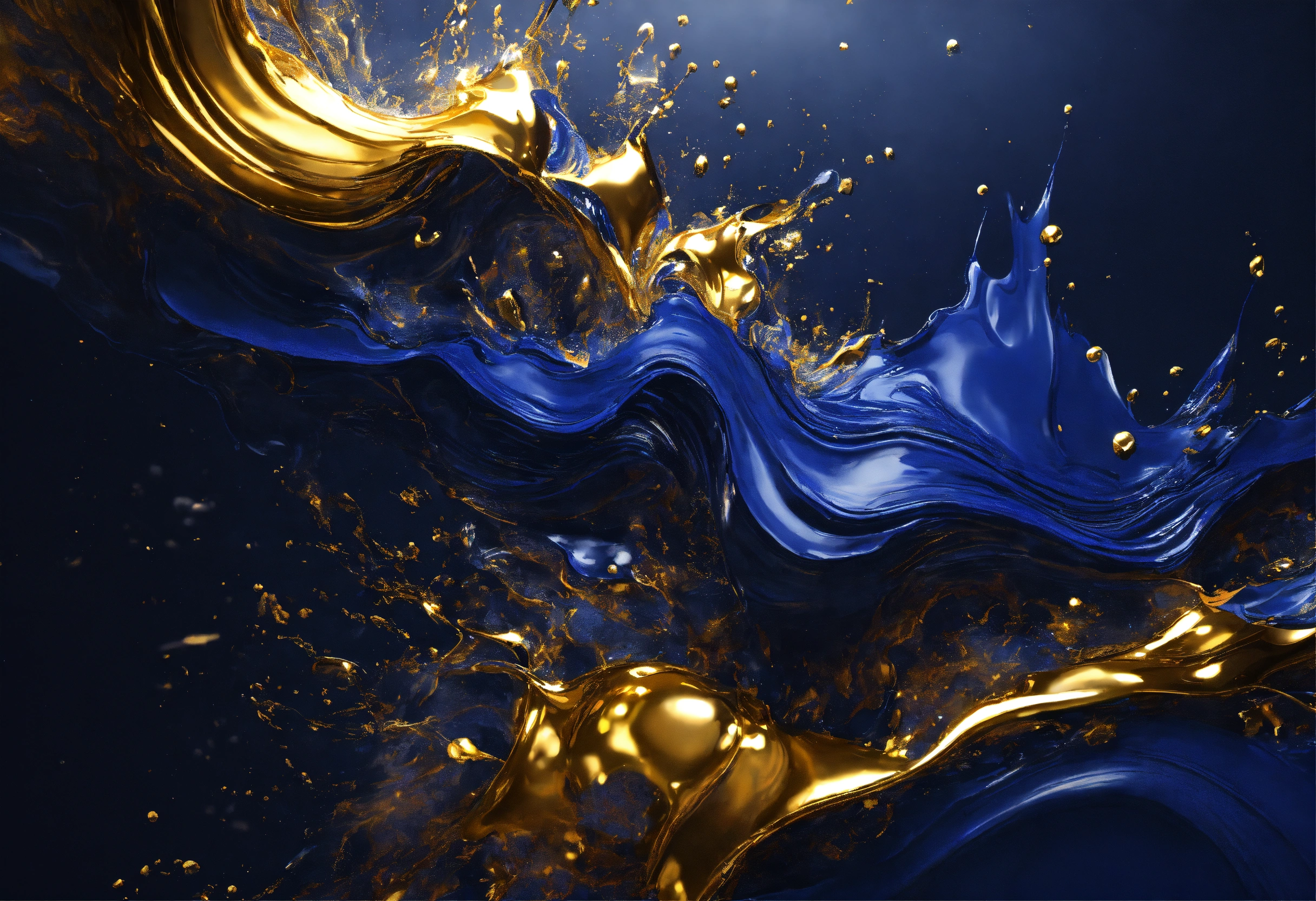 Lexica - Luxury water fusion of dark blue splashes abstract art, add ...