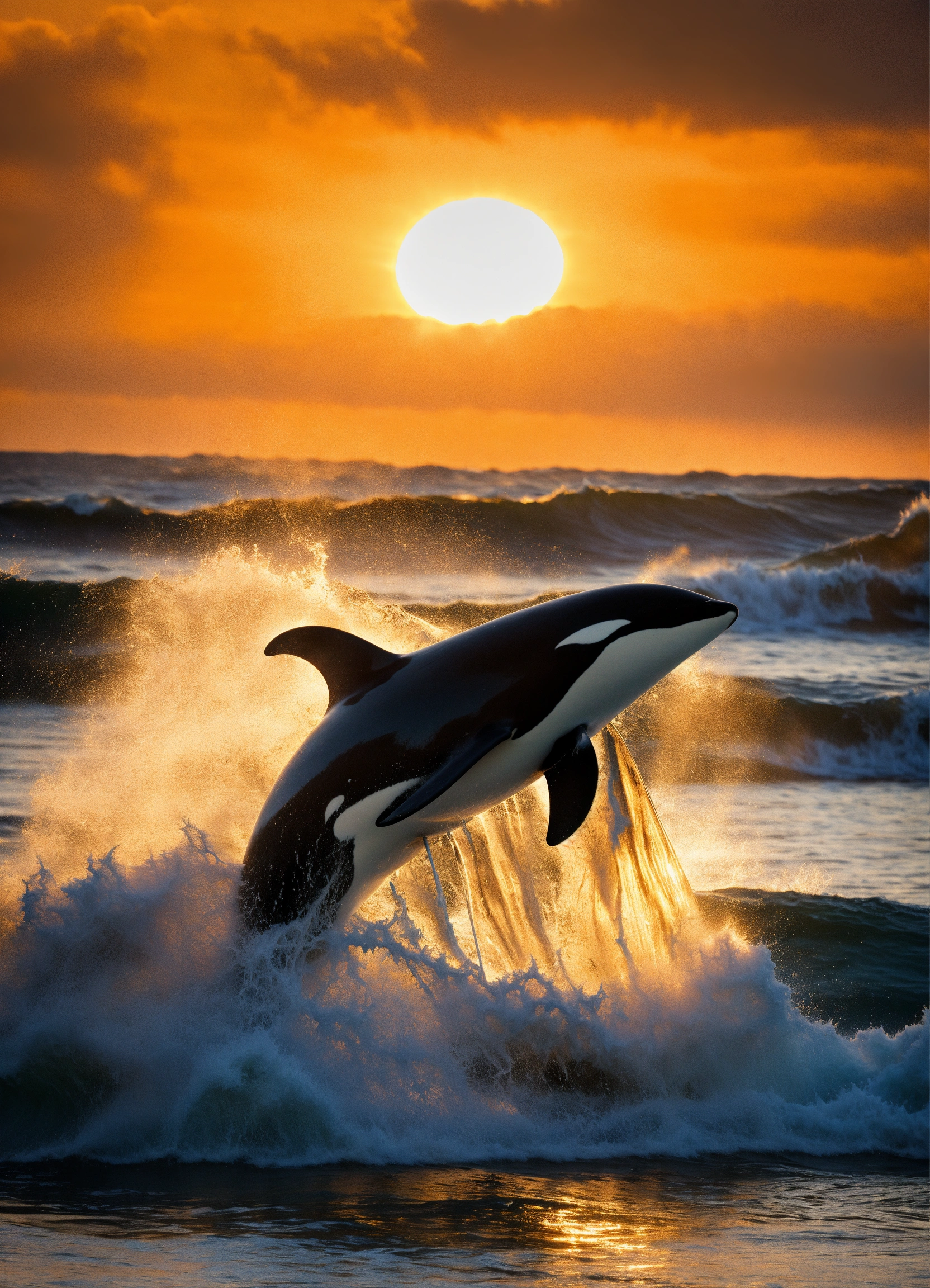 Lexica - Photo of a detailed marble sculpture of an orca leaping over ...