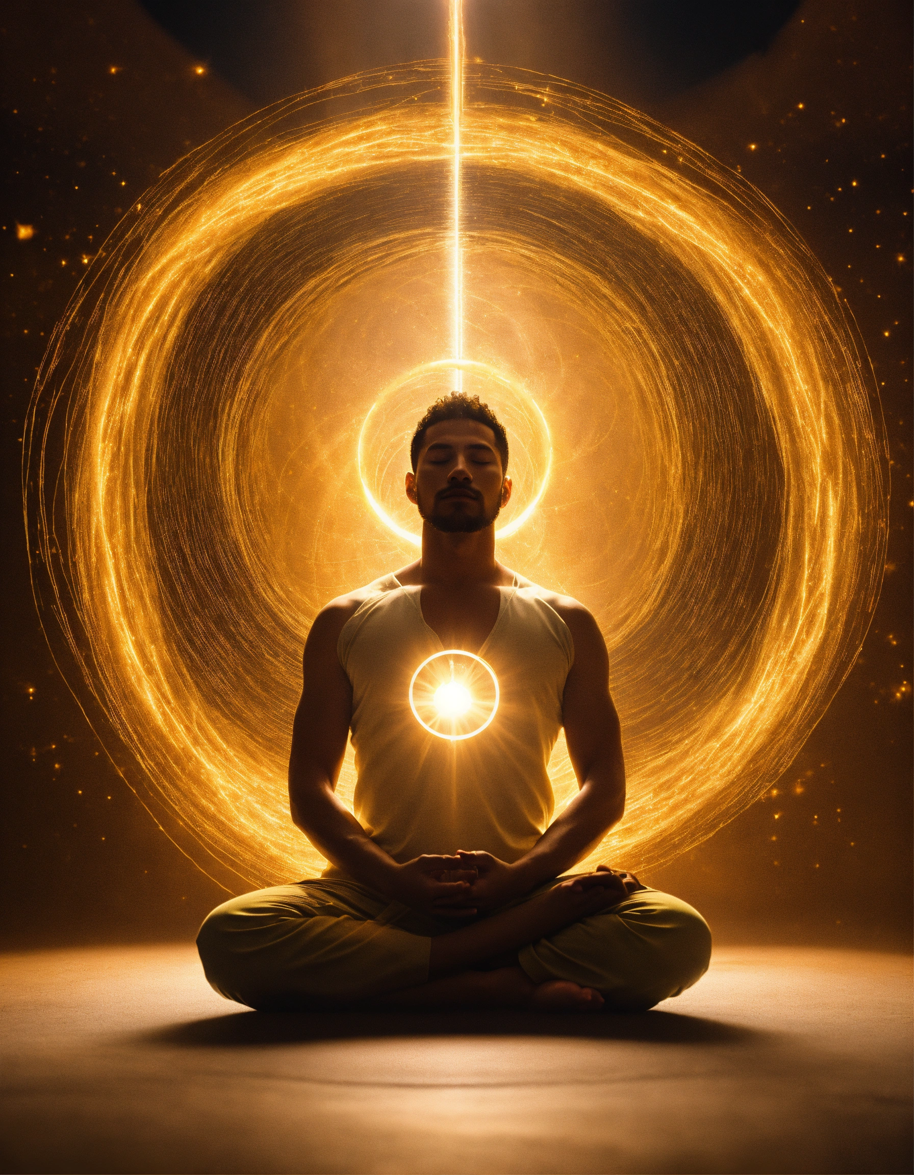 Lexica - A being of light in a meditation position. Above his head ...