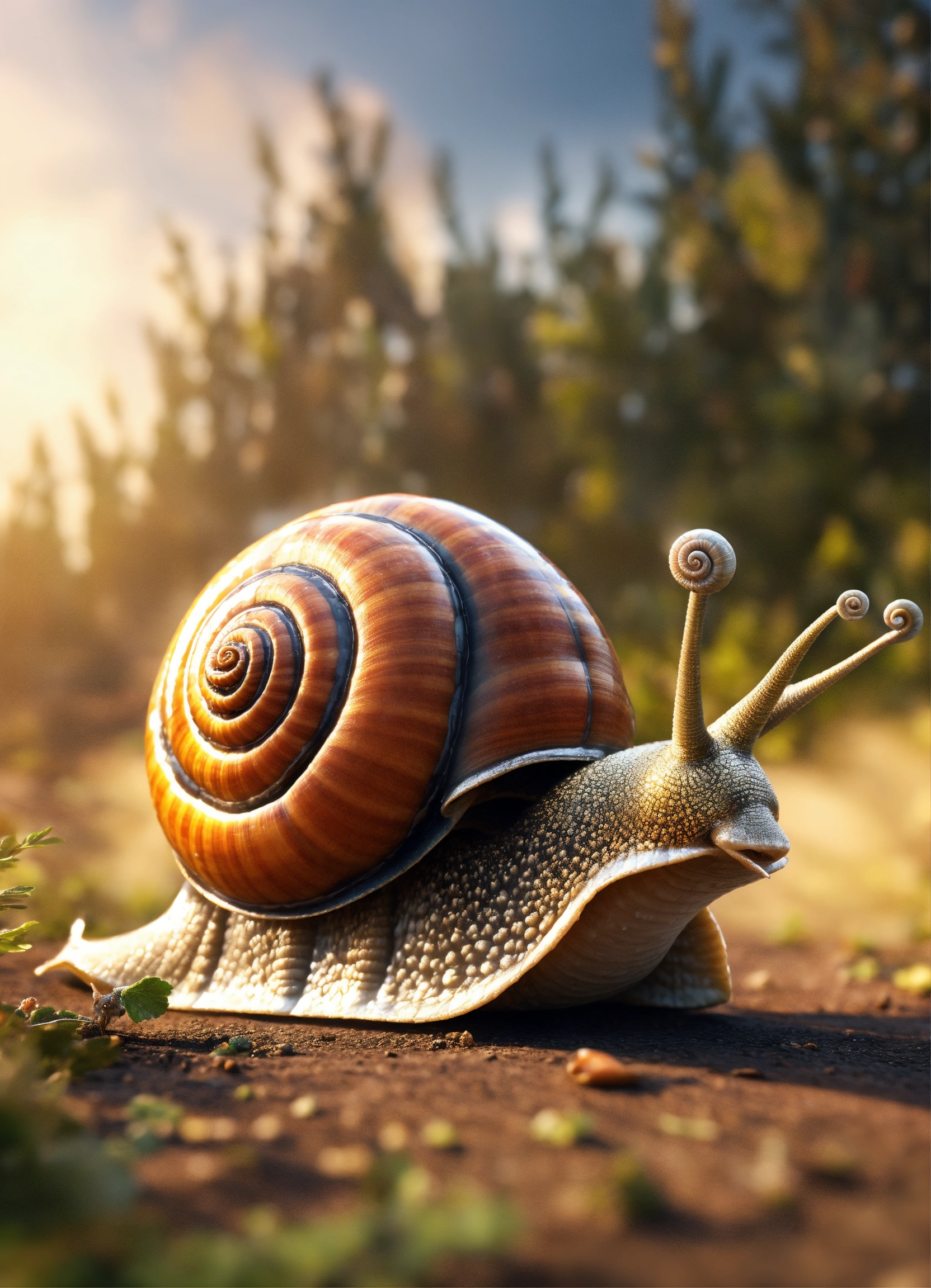 Lexica - Unreal render, 8k, snail with shell designed like a rally car