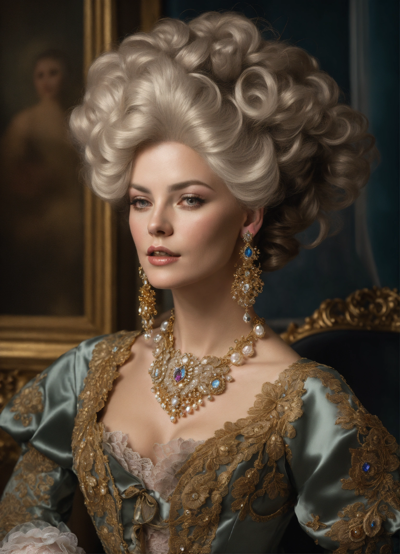 Lexica - A 18th century beauty style pretty woman in the style of ...