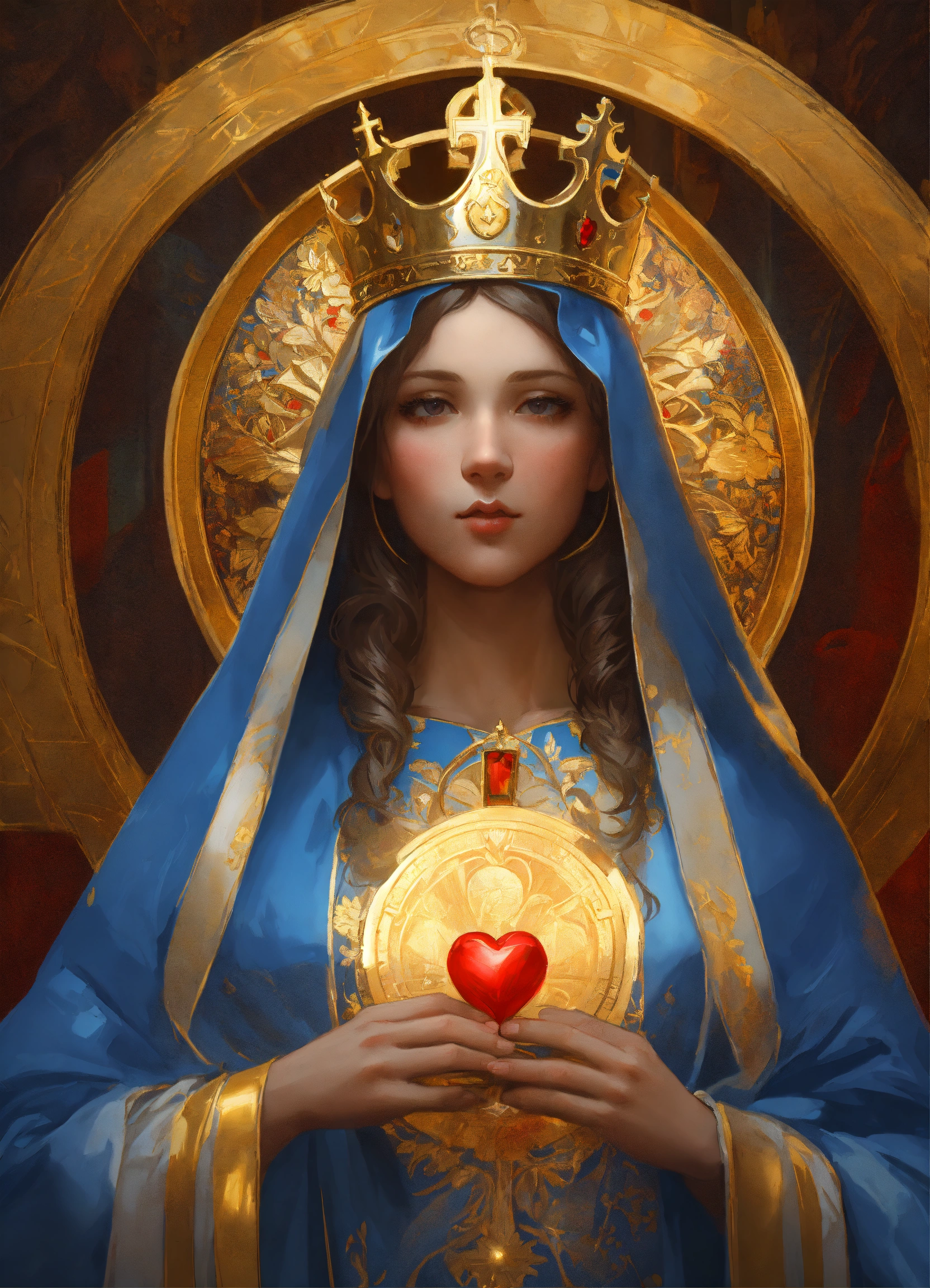 Lexica - Unreal Engine 8k portrait of a immaculate heart of Mary Mother ...