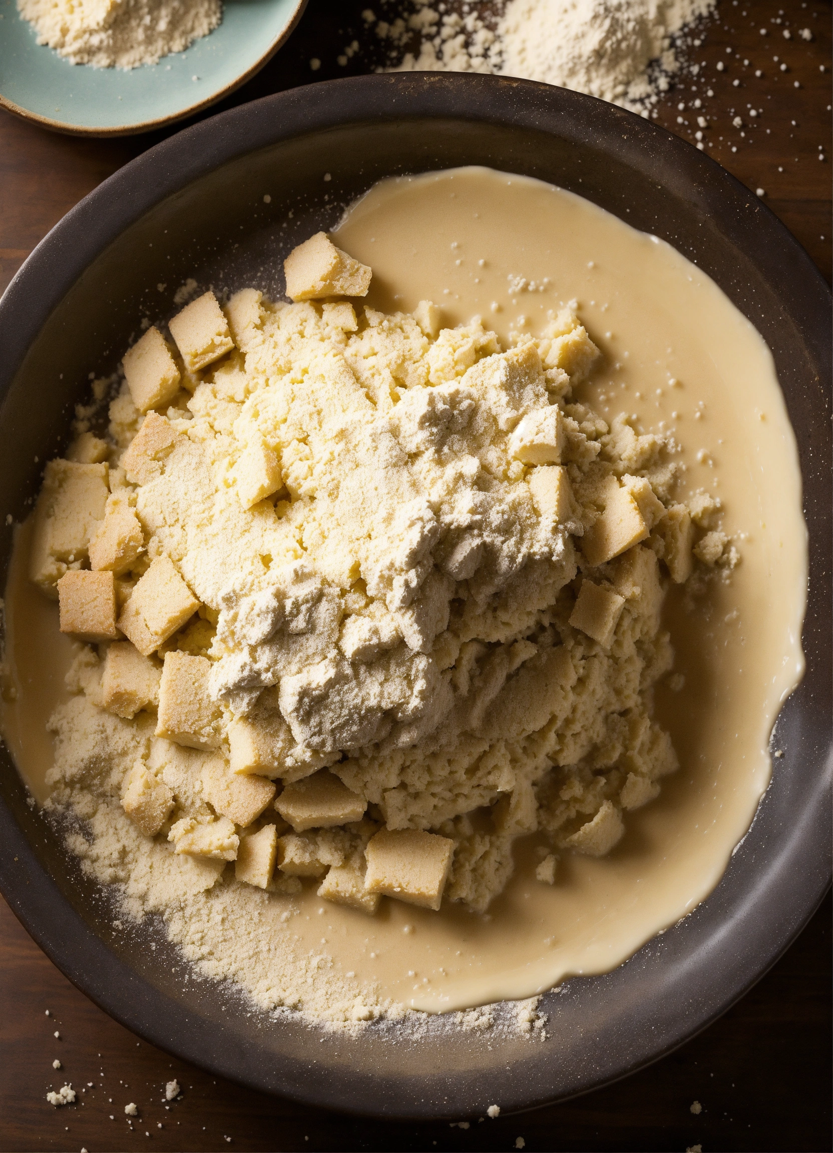 Lexica - Capture the essence of messy kitchen with flour everywhere in ...