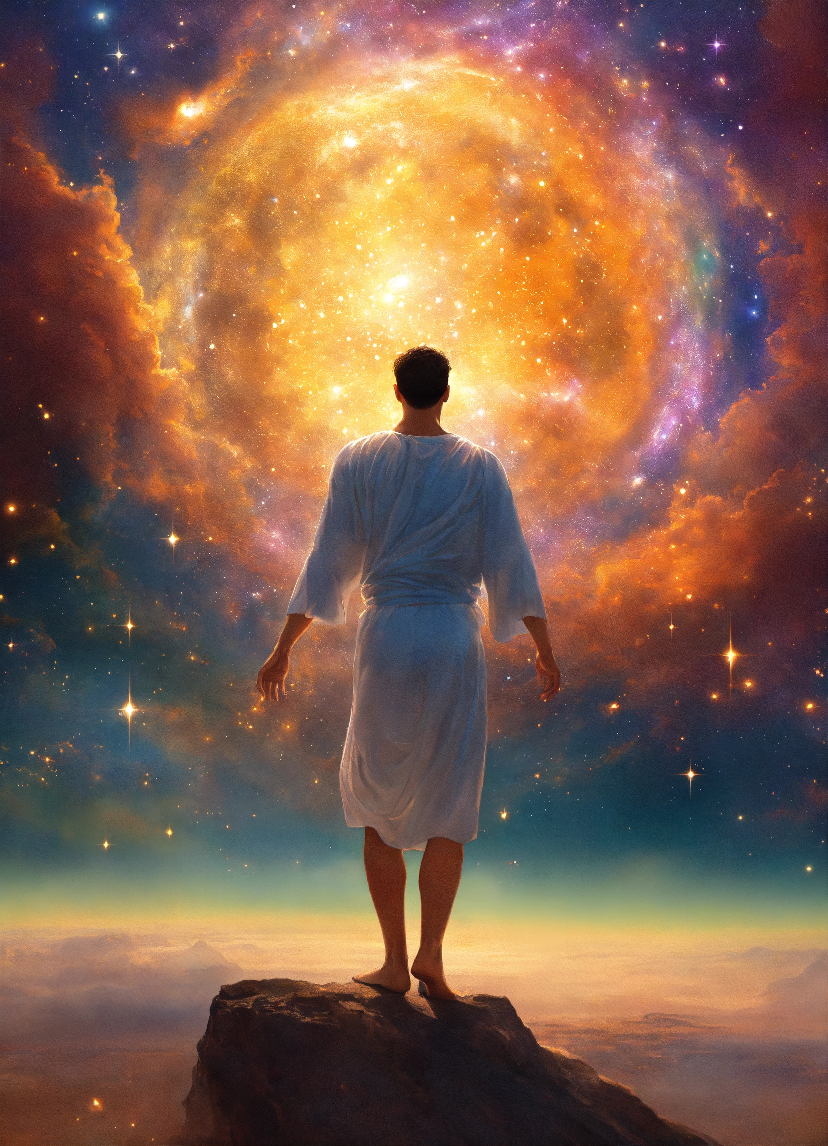 Lexica - "Create an a real image of a joyful and angelic-looking man ...