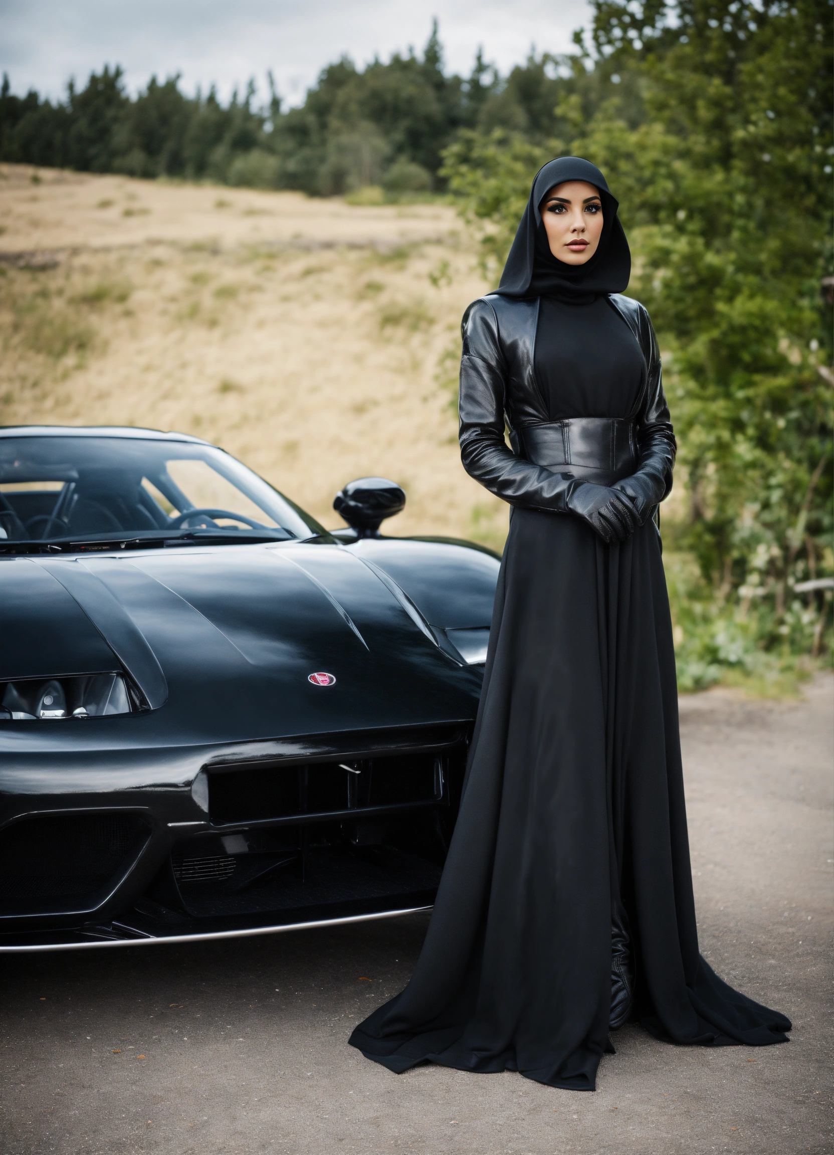 Lexica - Goddess powerful hypnotist witch, black leather Niquab Burka ...