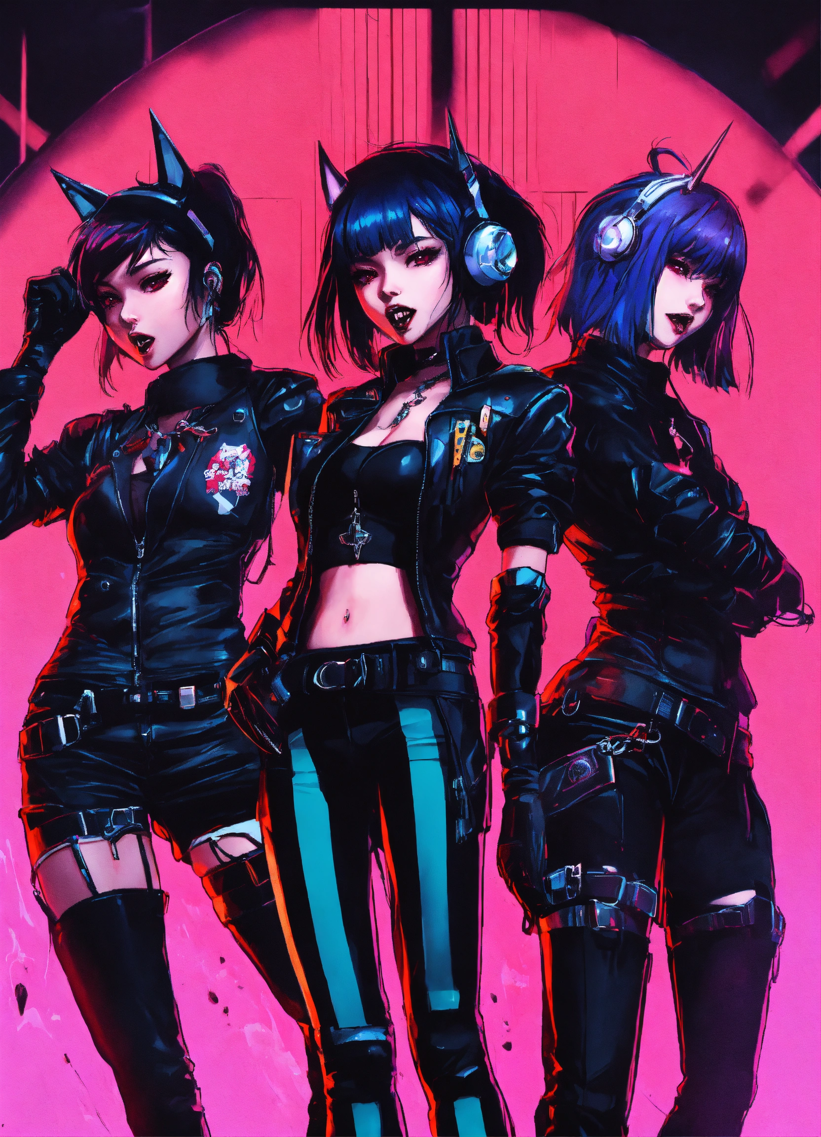 Lexica - Cyberpunk J-pop band with 3 members vampire girl silly but ...