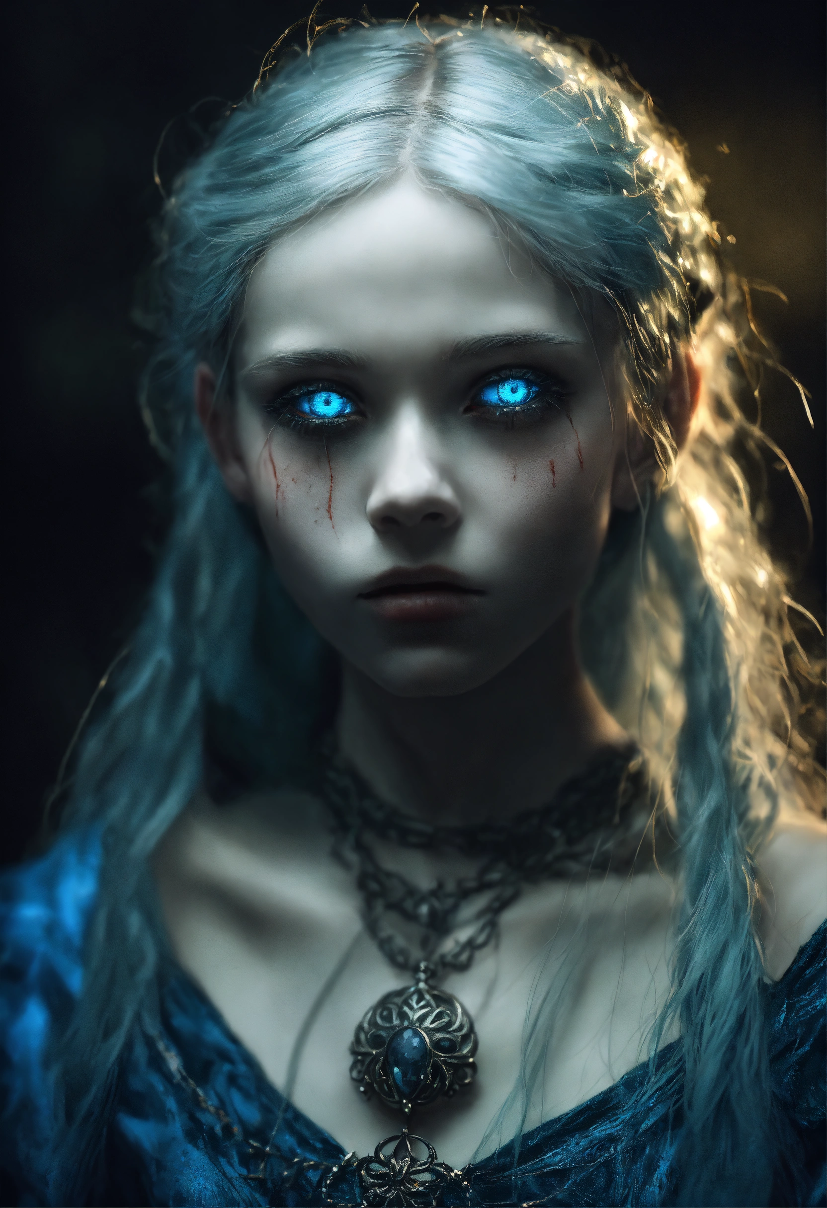 Lexica - Body portrait, twelve year old child goth girl necromancer ...