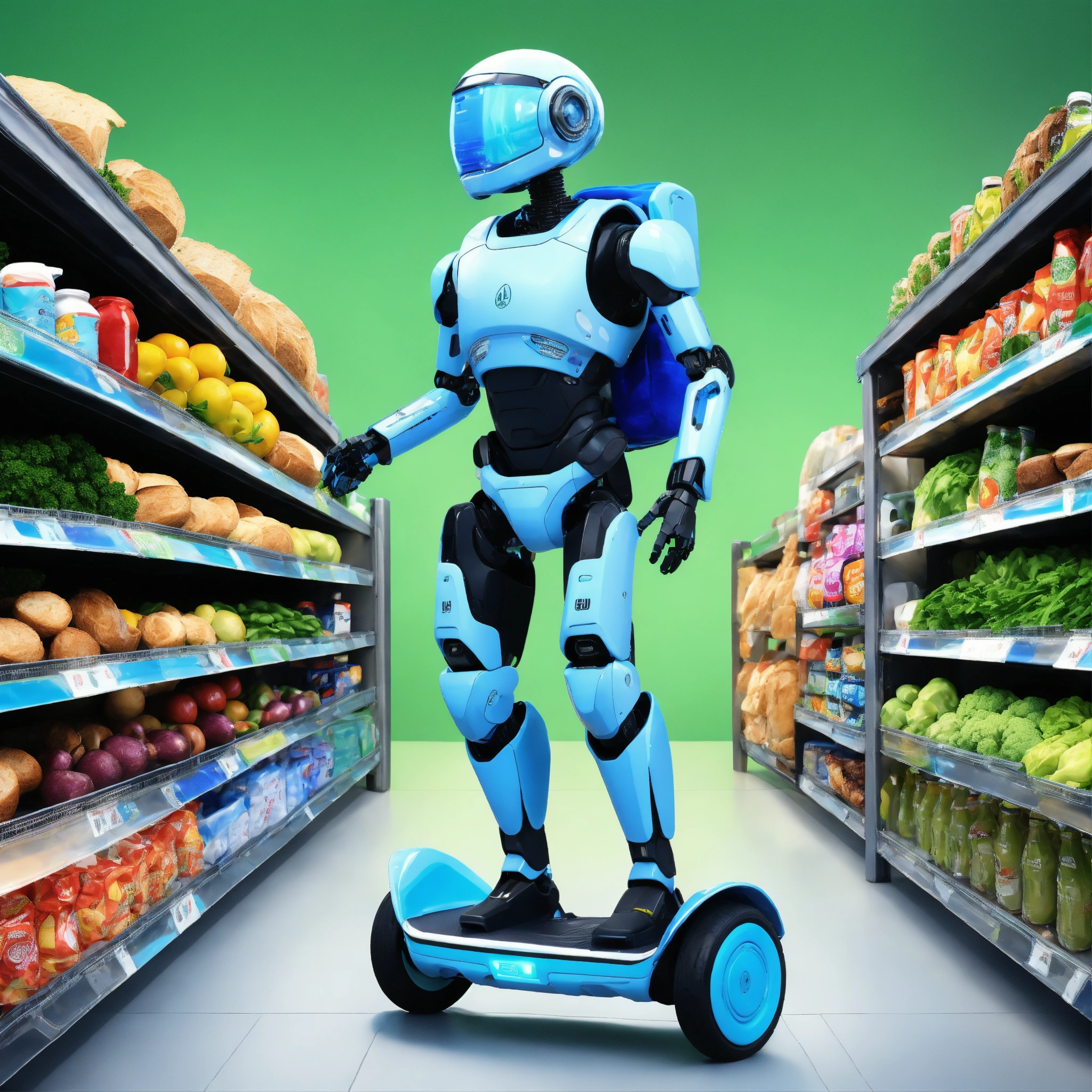 Lexica - A passionate male robot on hoverboard, realistic man face ...