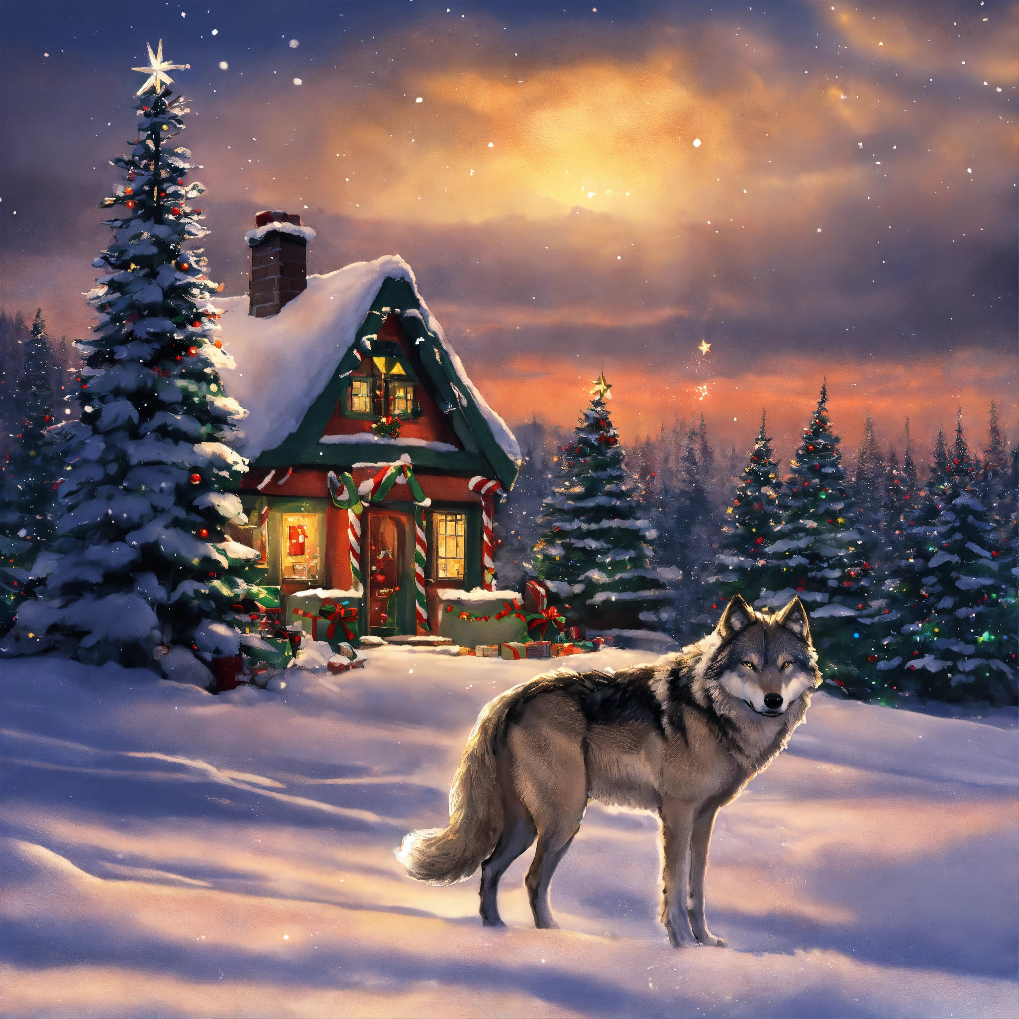 Lexica - Wolf Christmas