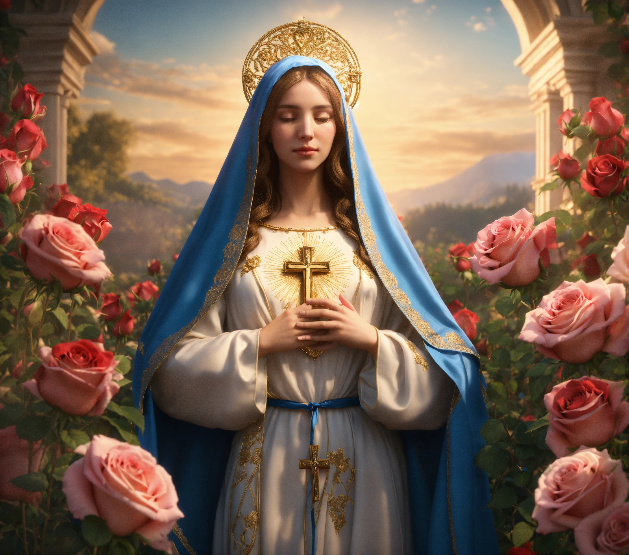 Lexica - Unreal engine 8k catholic portrait of the Immaculate Heart of ...