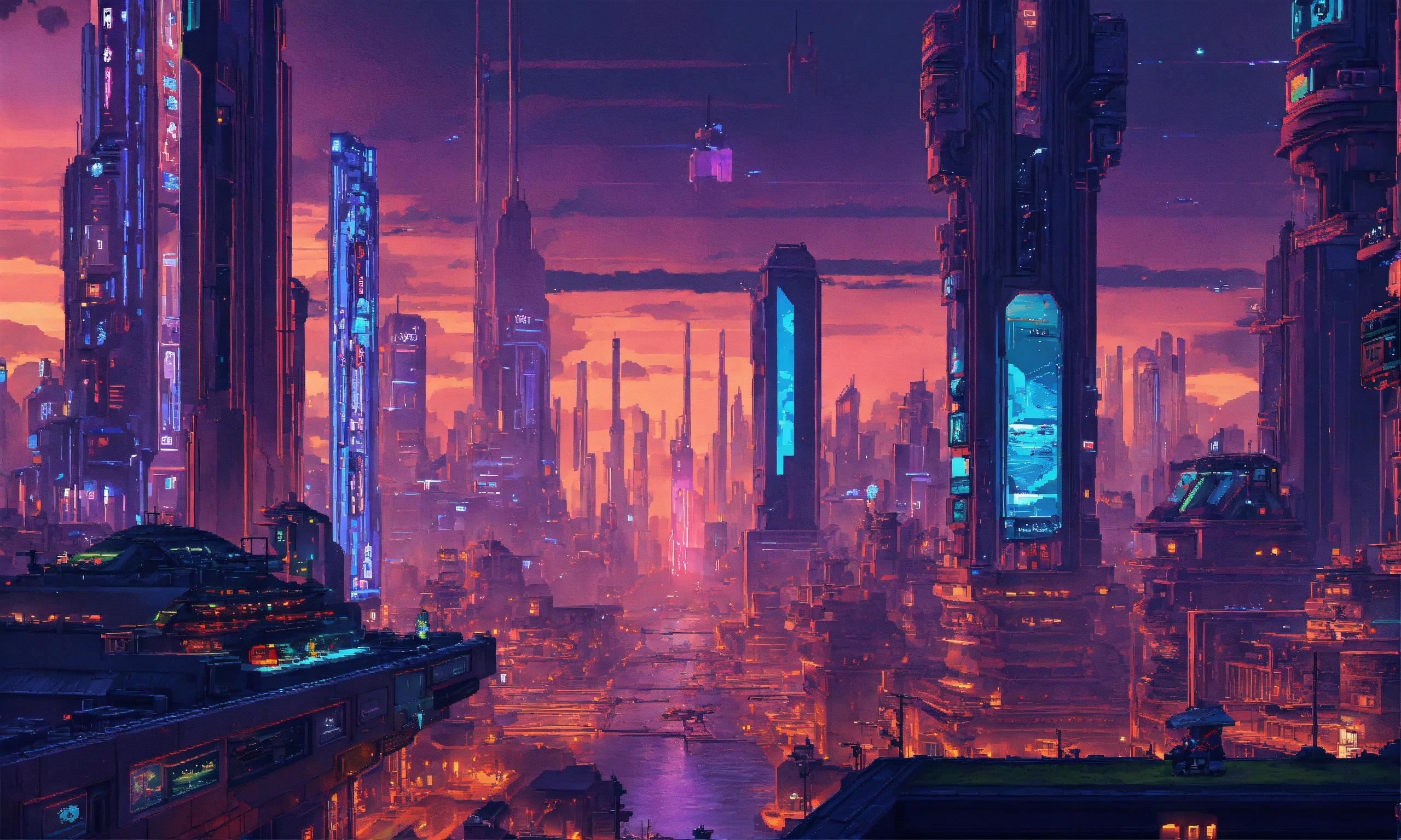 Lexica - Futuristic city, pixel art detailed, intricate details ...