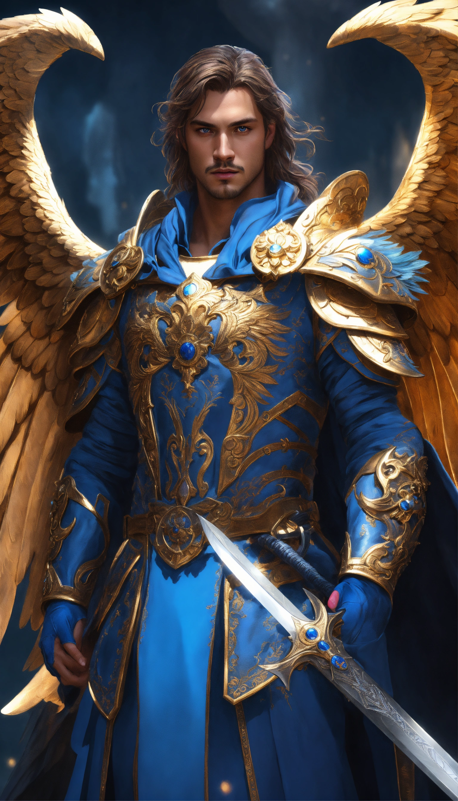 Lexica - Male angel, wings, intricate, headshot, very detailed, digital ...