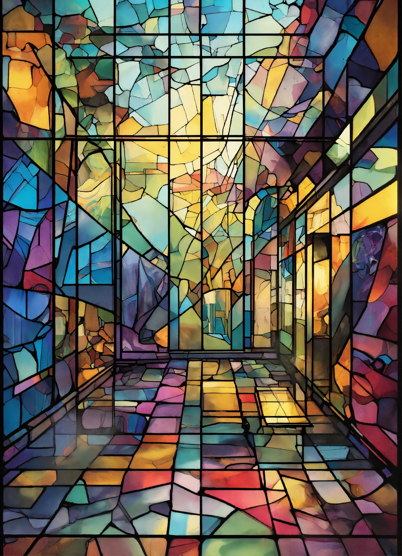 Lexica - Stained glass, abstract graffiti tag brush comic art. Comic ...