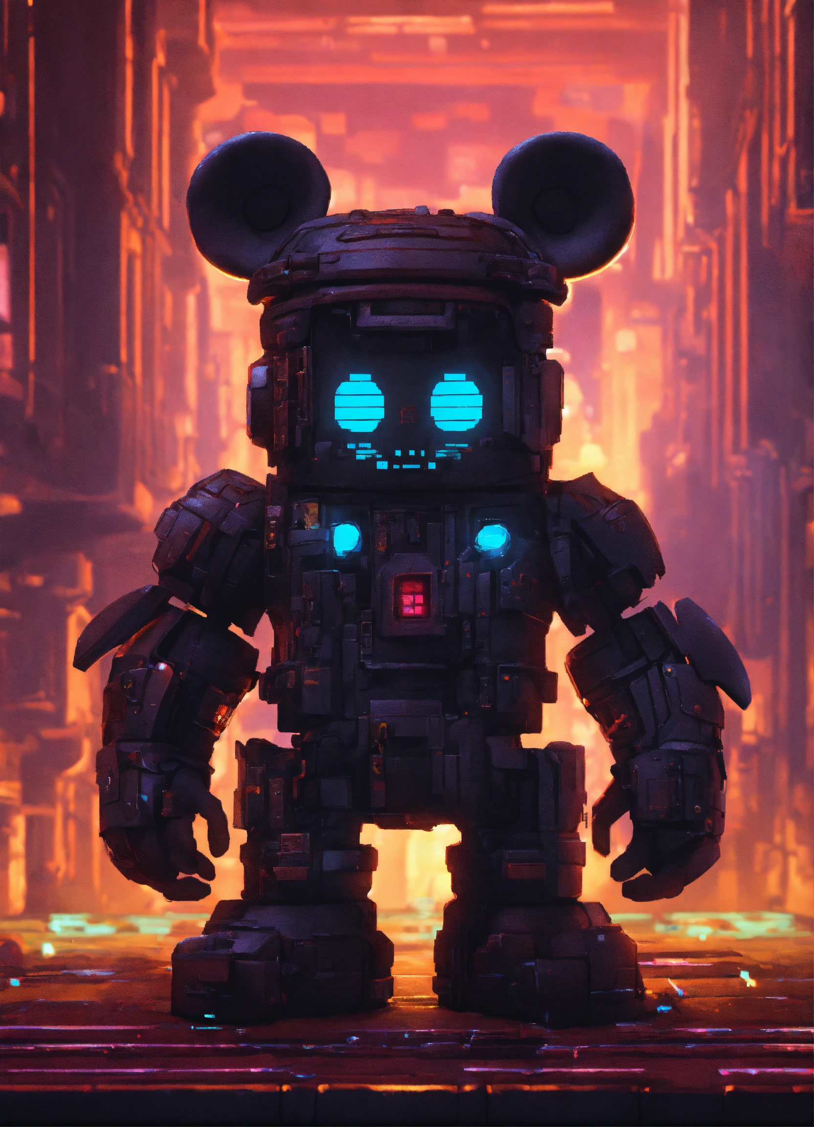 Lexica - Dark plush toy, platform game, 16 bit, computer character ...