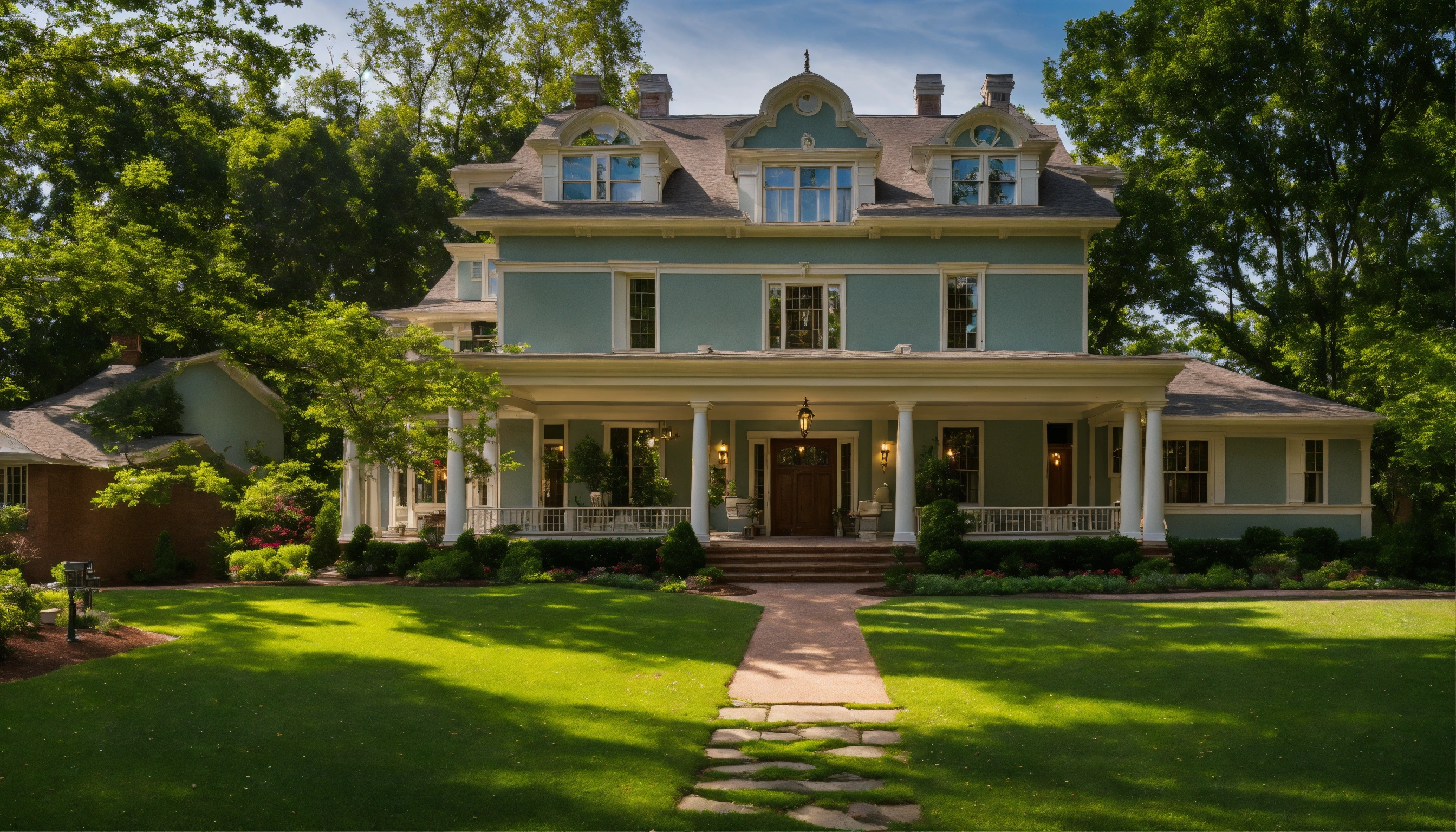 Lexica - 1920s center entry colonial revival mansion