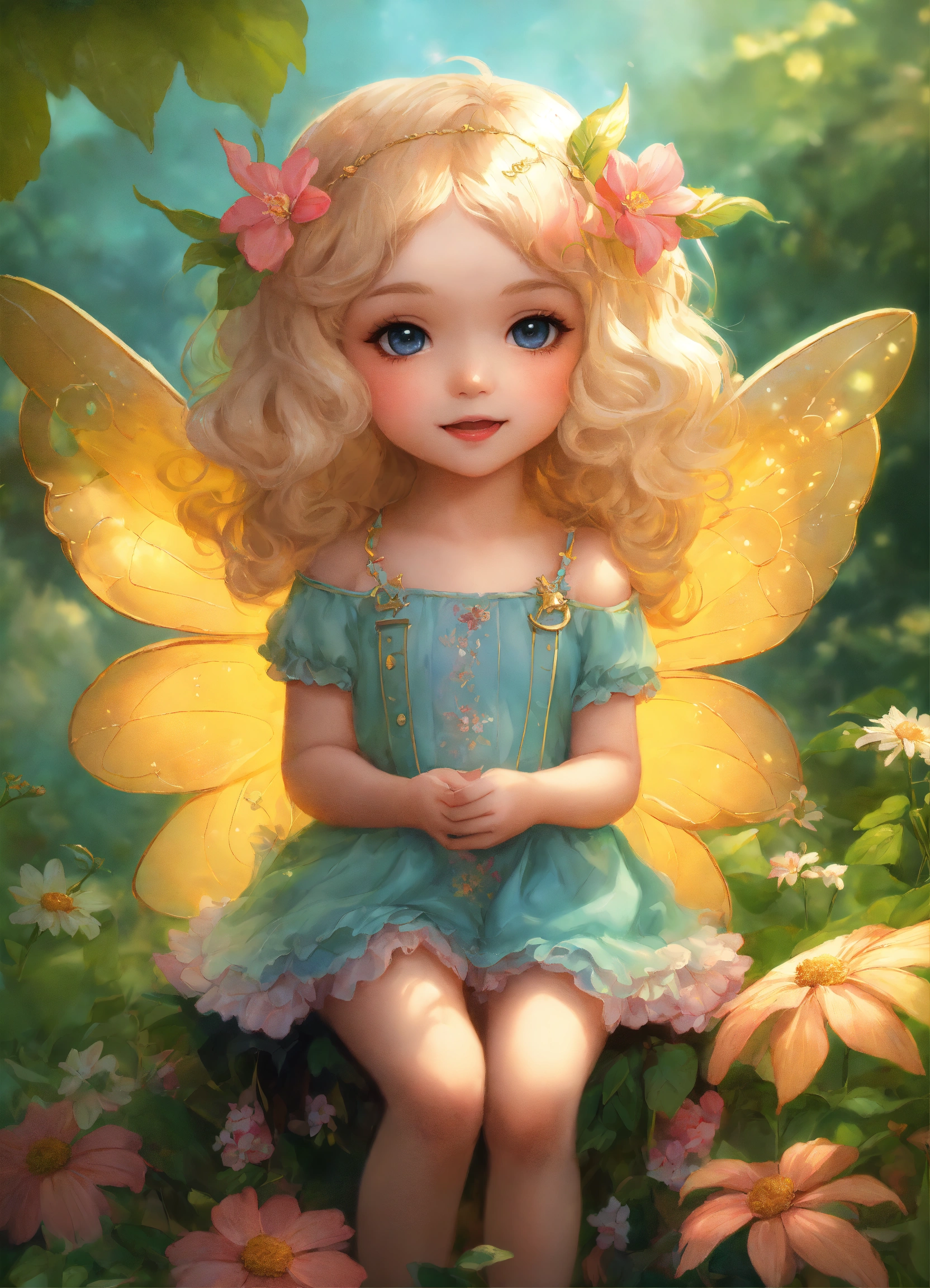 Lexica - Portrait and shot full body of a very cute happy fairy chibi ...