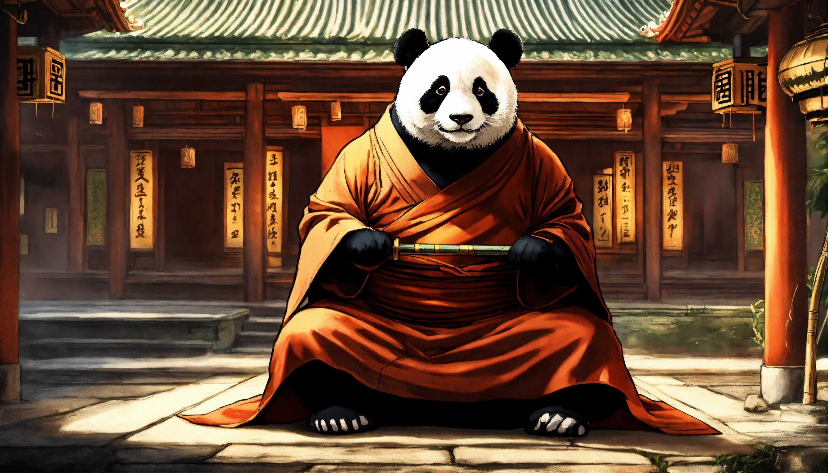 Lexica - Masterpiece, best quality, an anthropomorphic panda wearing a ...