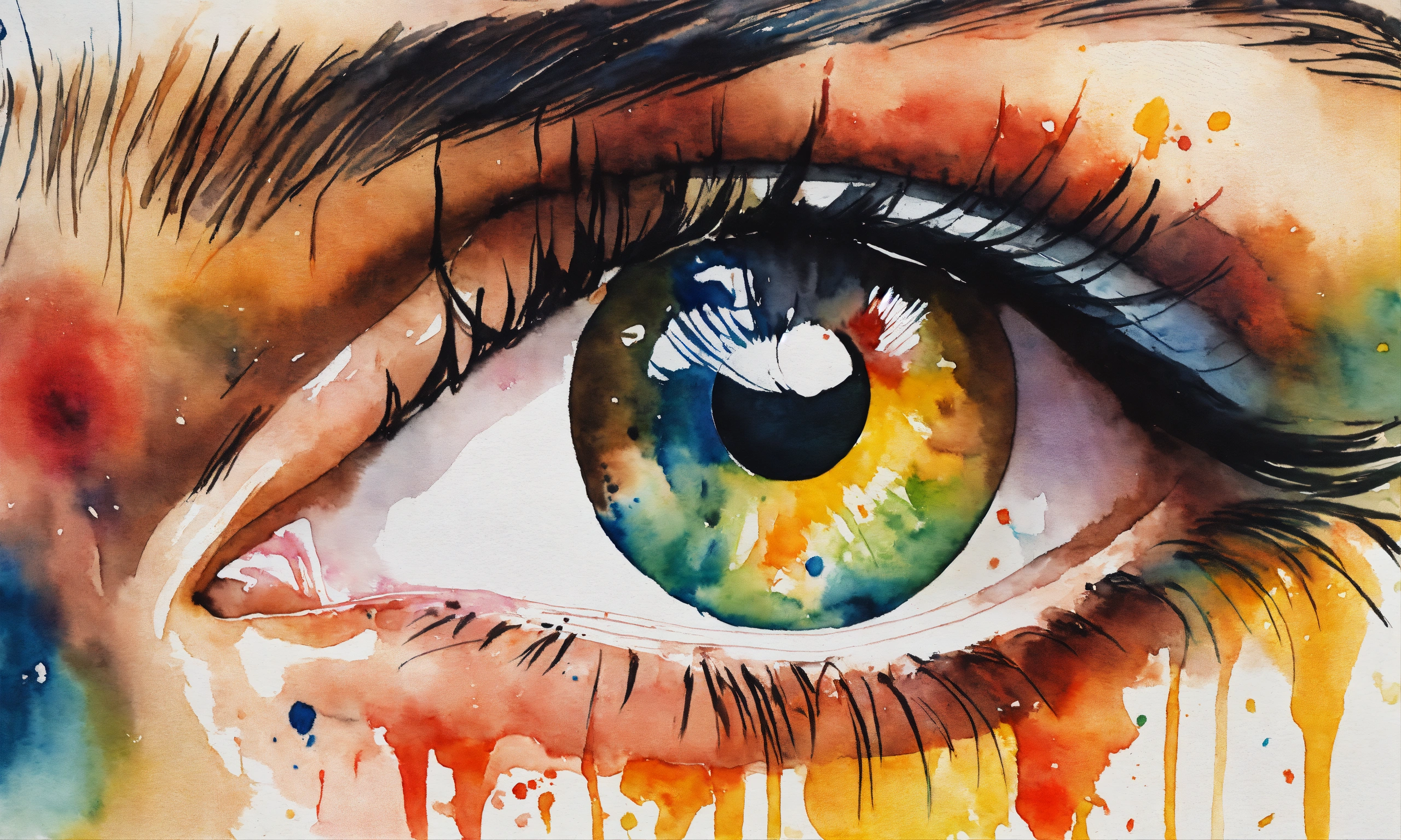 Lexica - A beautiful watercolour painting of beautiful eyes ...
