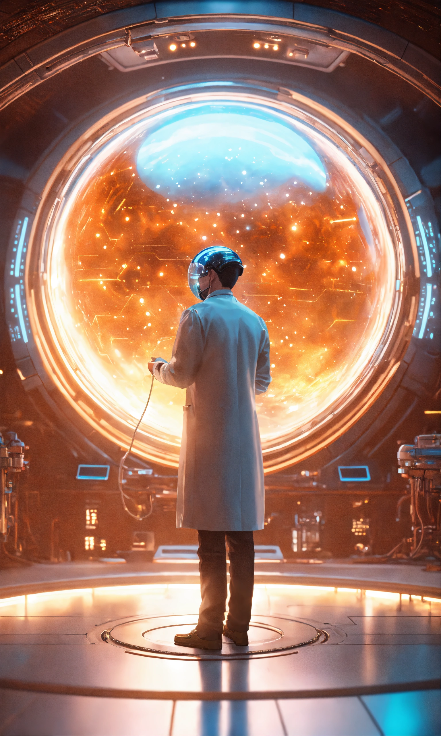 Lexica - Starship tDoctor in a bright space ship medical lab examining ...