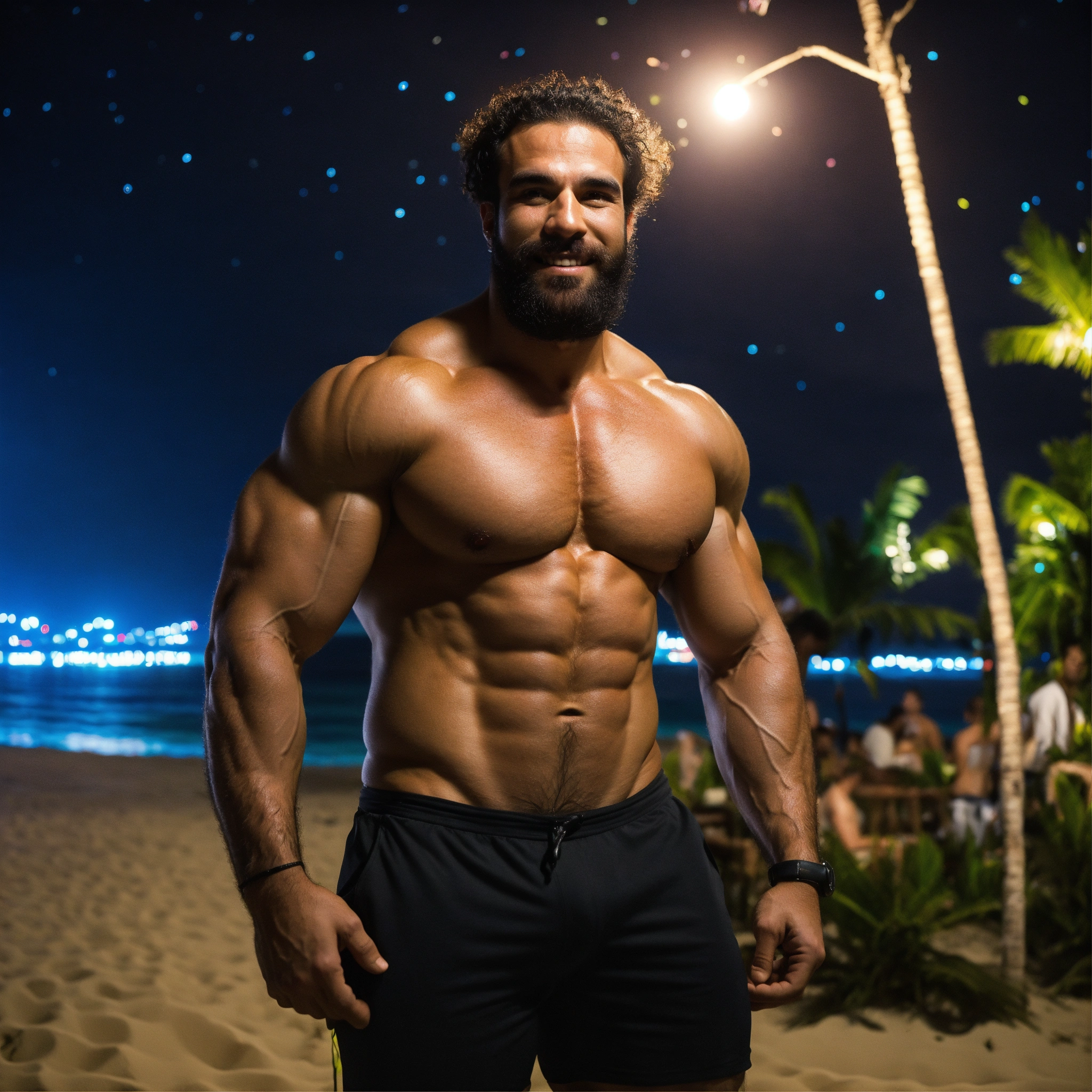 Lexica - 30-year-old hairy Brazilian man with big muscles, big ...
