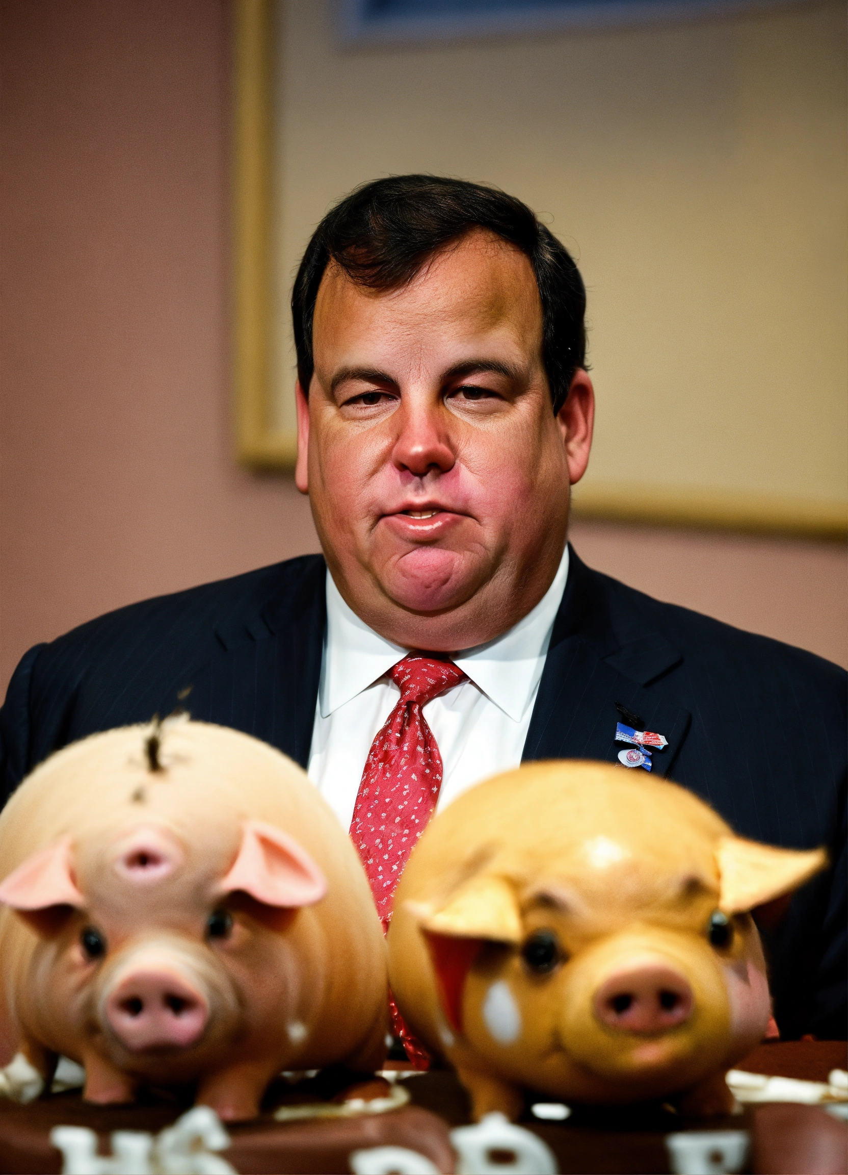 Lexica - Chris Christie, with a pig’s face