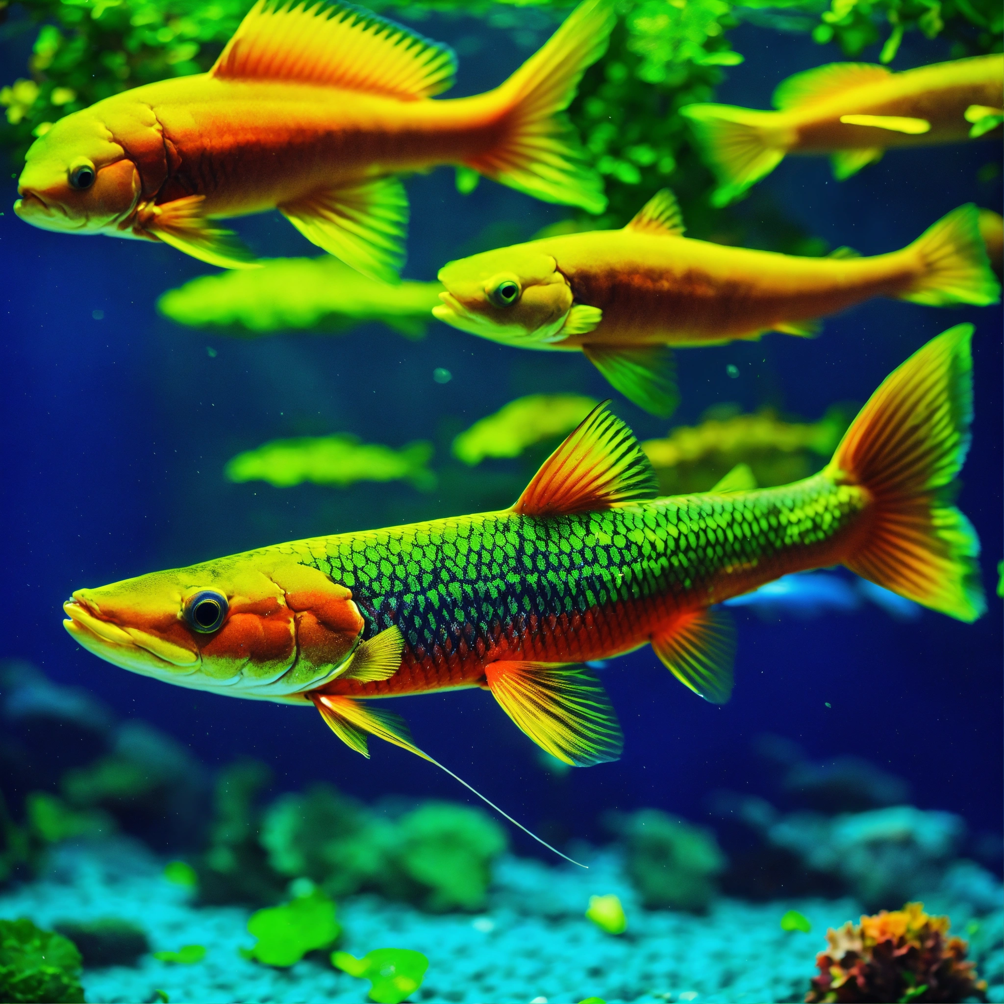 Lexica - Colorful full body Gar fish