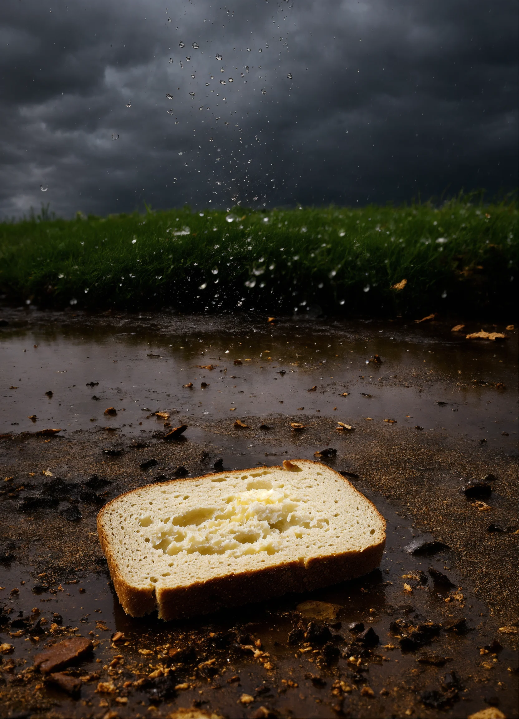 Lexica - Very crying face bread in rain wanna die