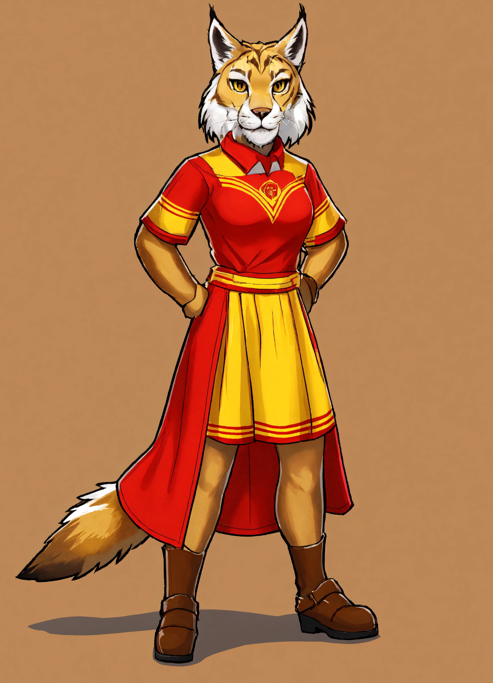 Lexica - Create a full body digital version of a female lynx mascot in ...