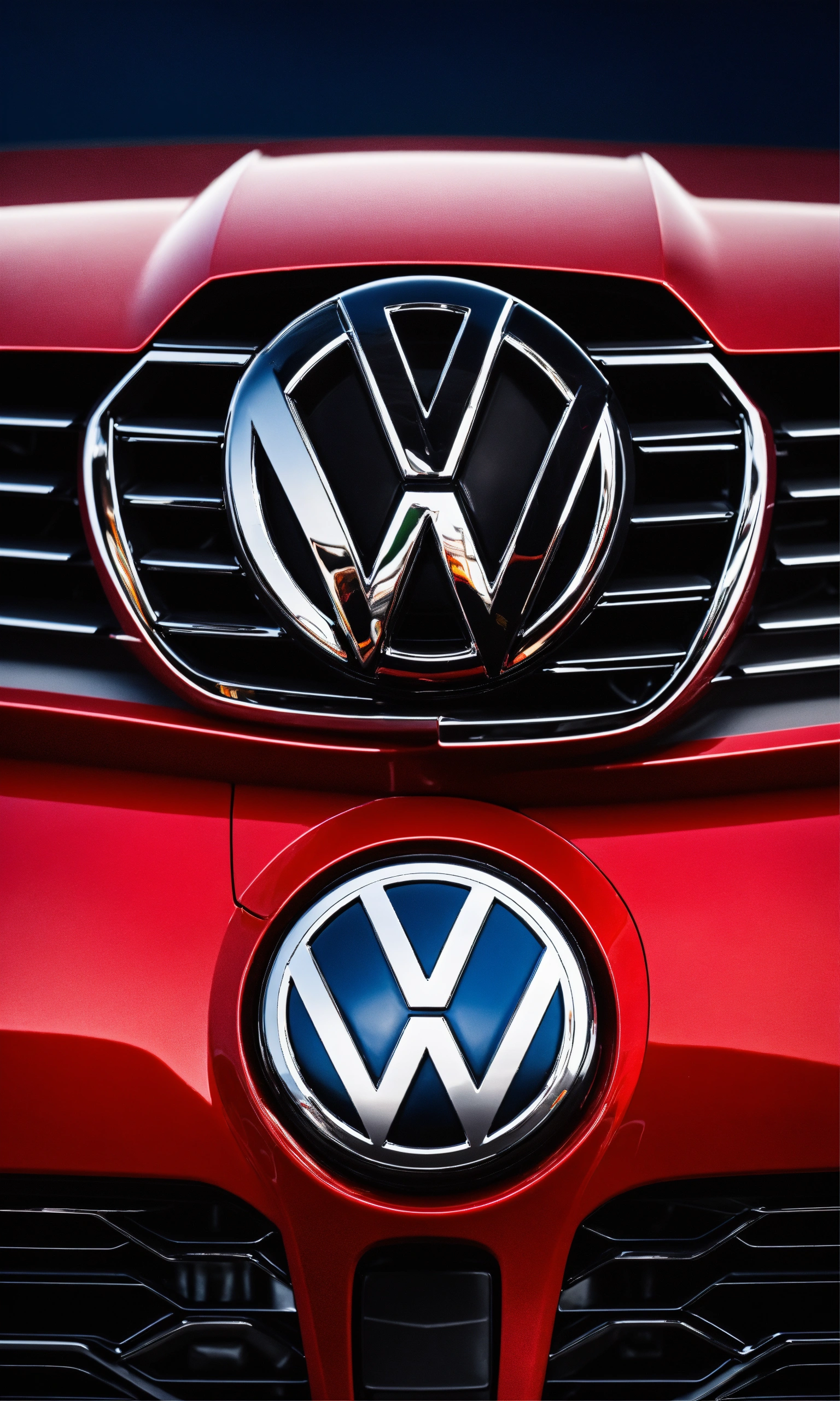 Lexica - Insignia of the VW brand with a dynamic background, and a ...