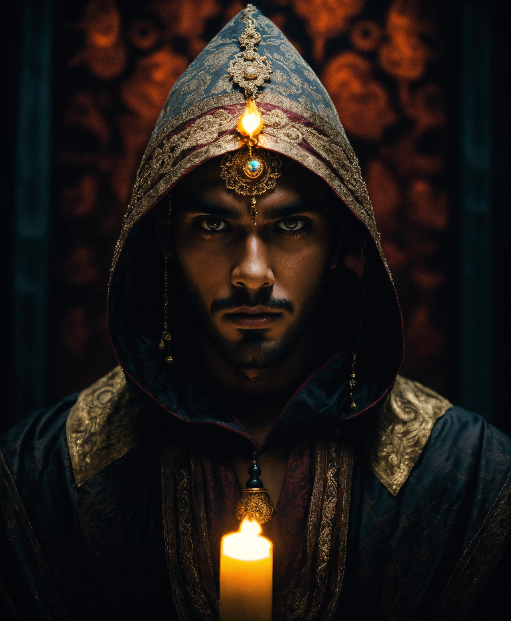 Lexica - Dark, mysterious and dramatic headshot of a young handsome ...