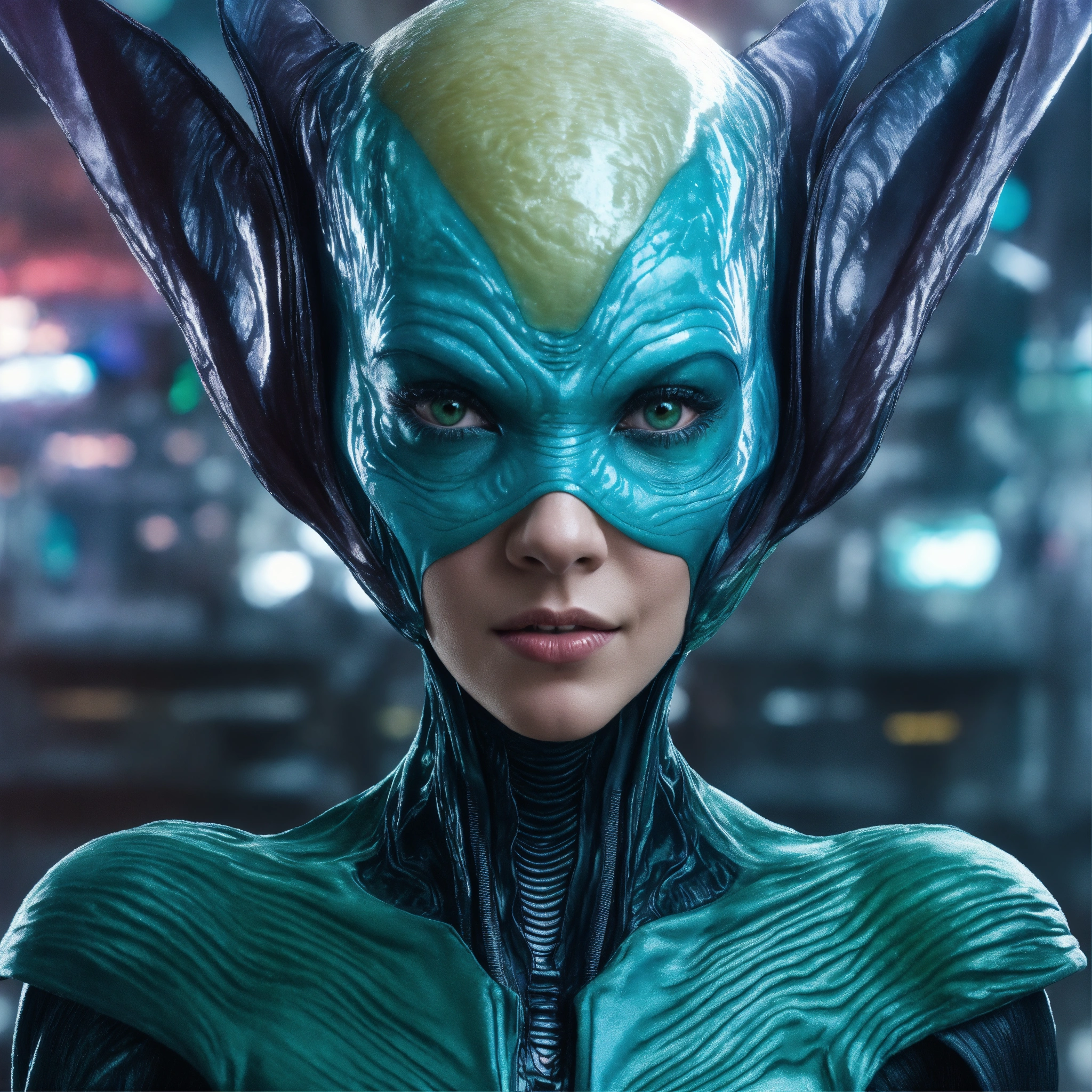 Lexica - Ultra realistische Zeichnung einer Alien Frau. Sieht ähnlich ...