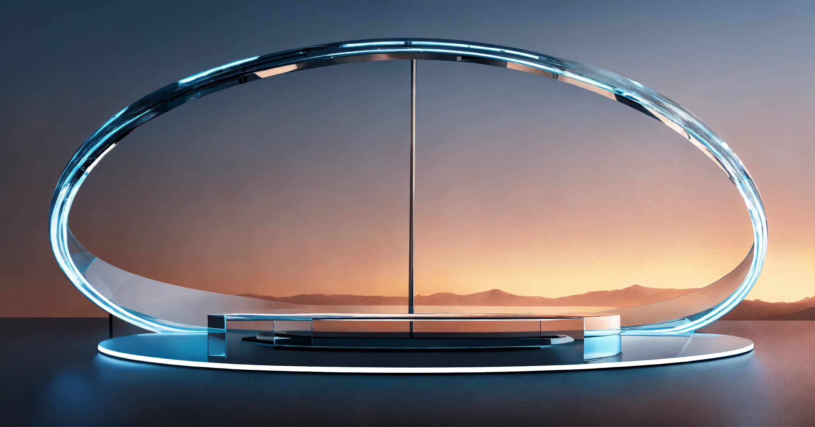 Lexica - Thin glass circle, seen from a side angle with a rotated ...