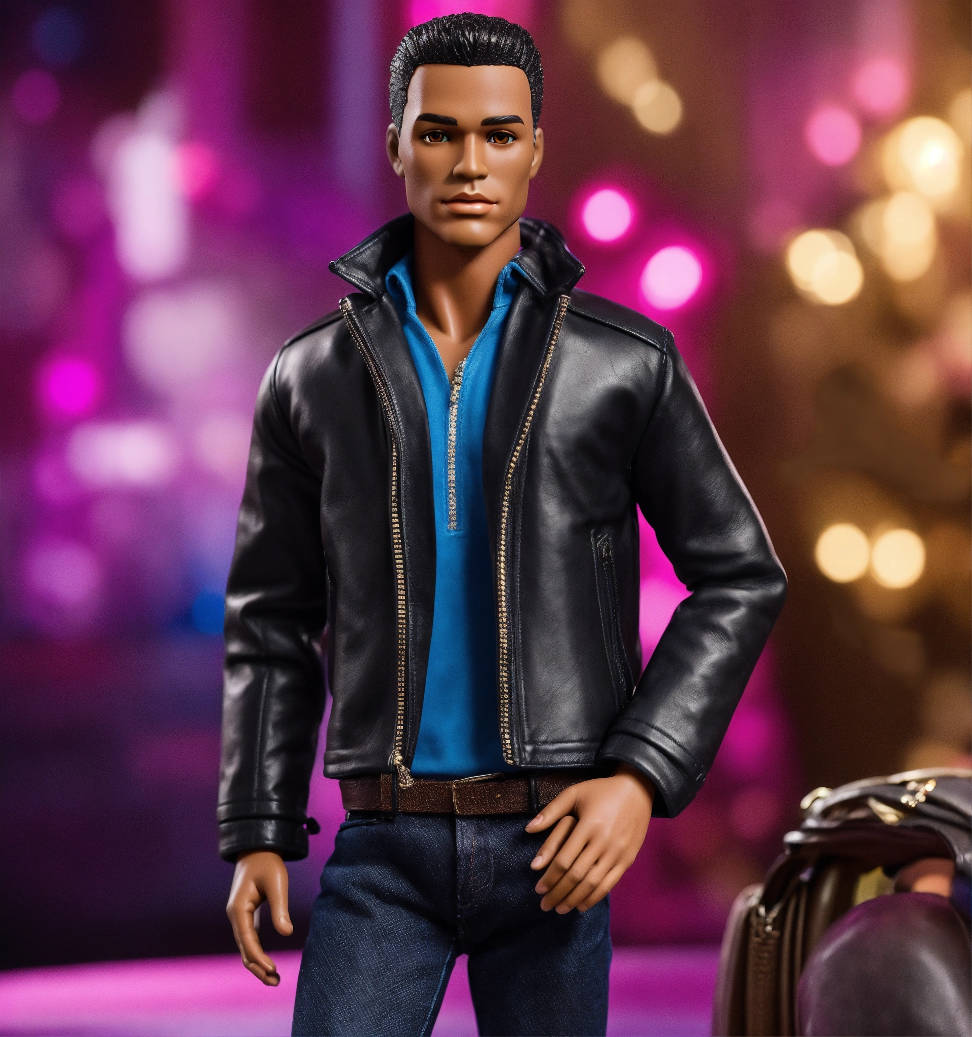 Lexica - Design the packaging for a Ken doll in a stylish, black ...