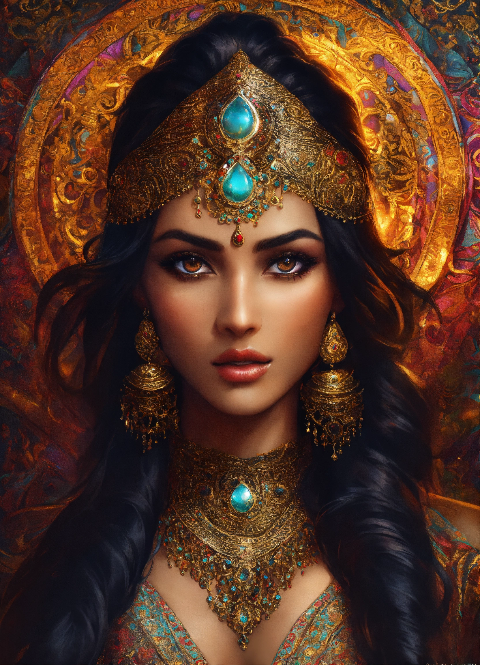 Lexica - "fantasy bollywood diva", big glossy black hair, dancer ...