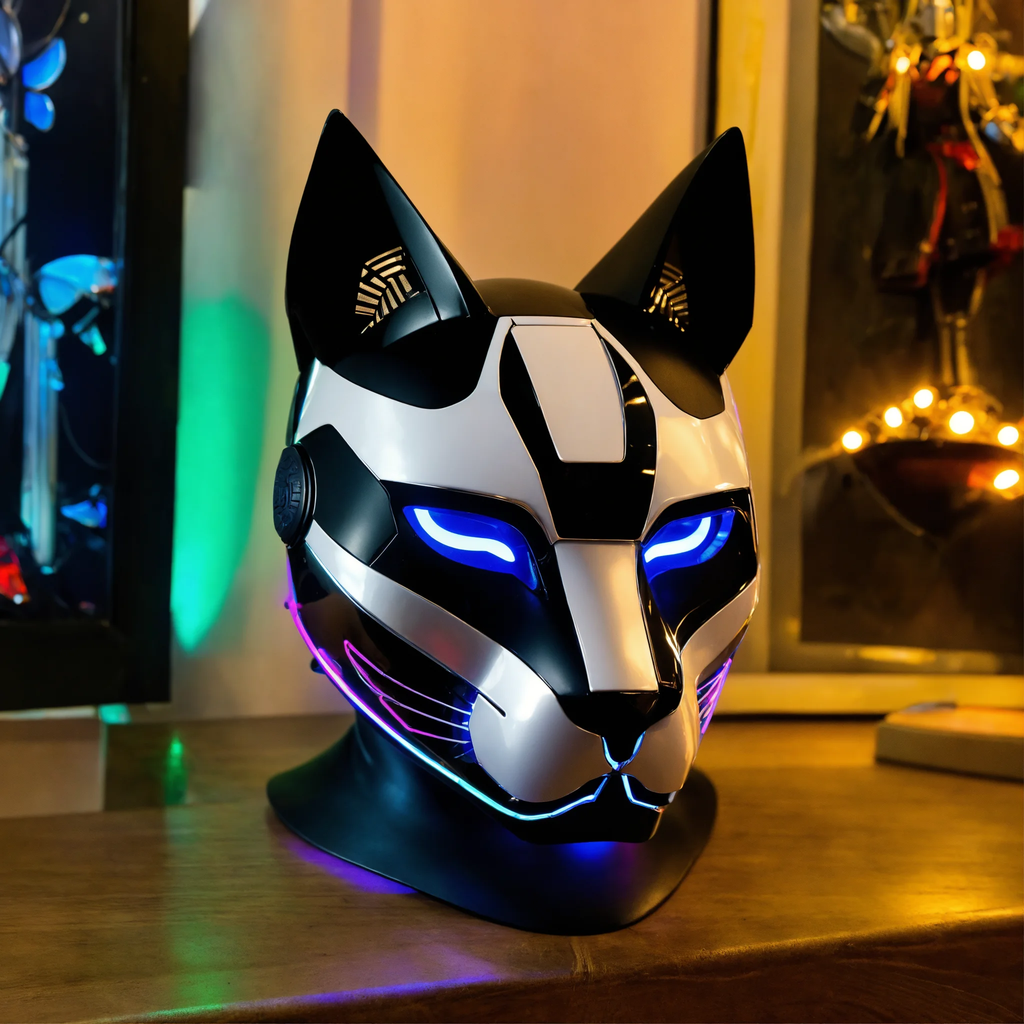 Lexica - Robotic cat mask