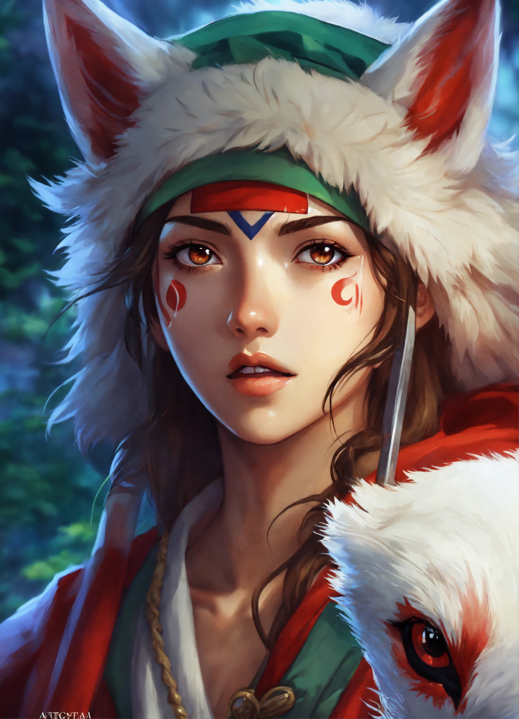 Lexica - Anime illustration of Princess Mononoke from Studio Ghibli, by ...