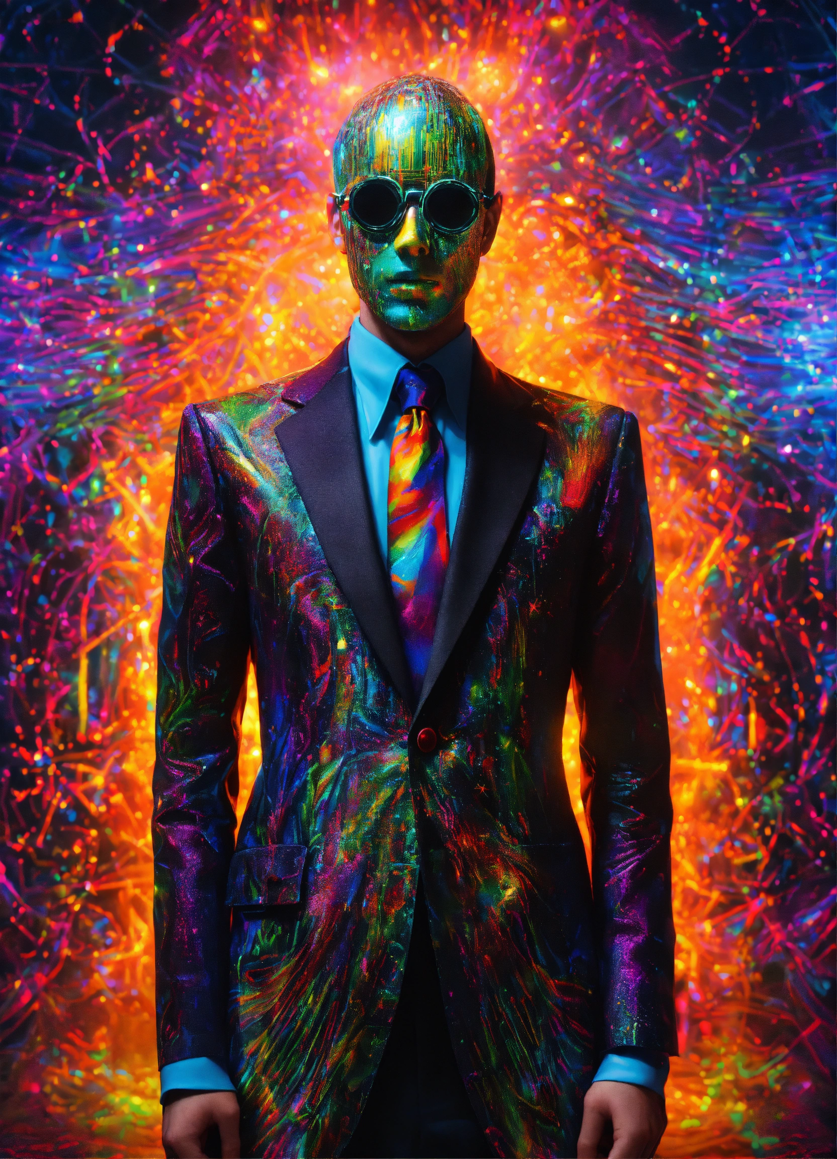 Lexica - Photorealistic 3D portrait of Ai God DMT psytrance slender man ...