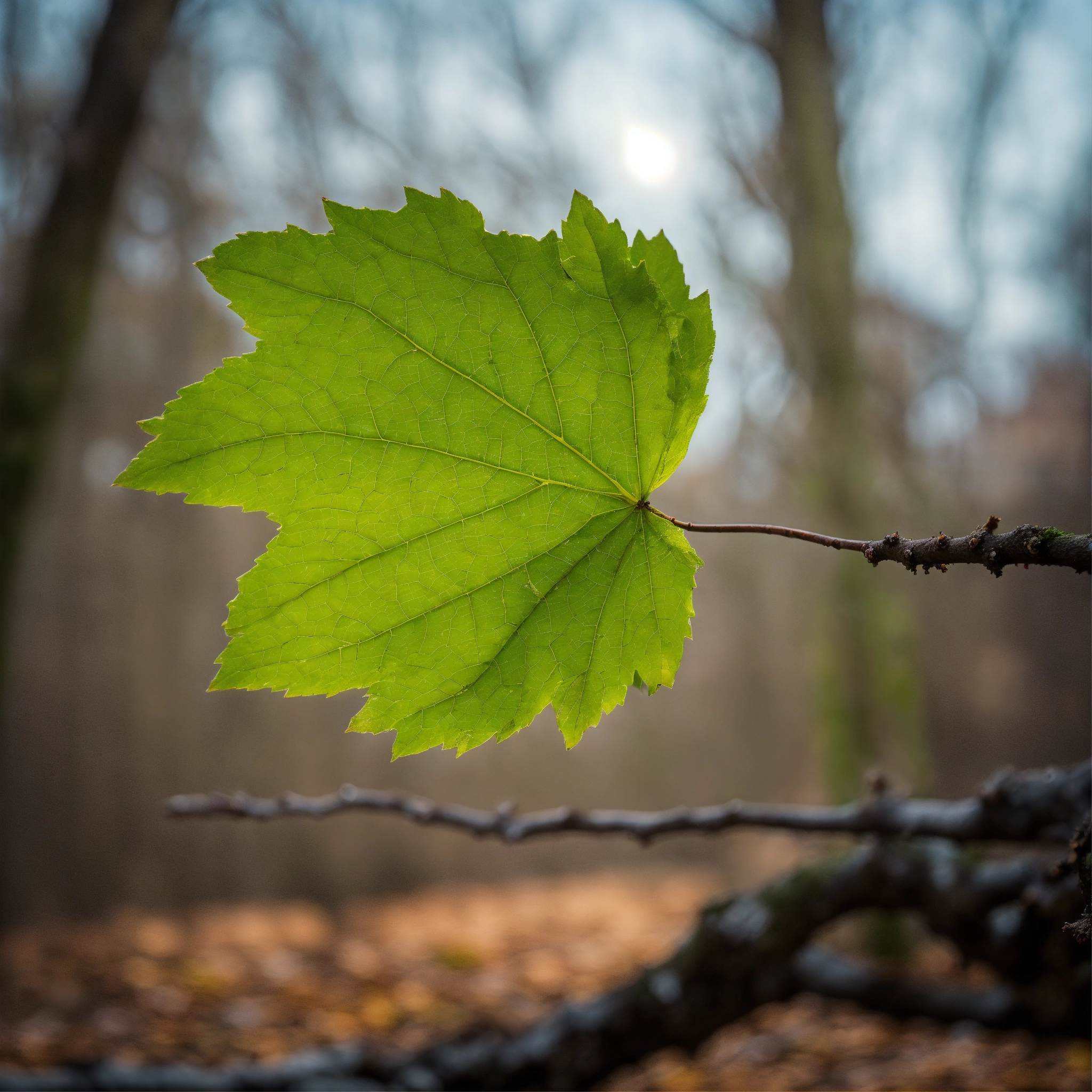 Lexica - A fresh green leaf falling in slow motion from a branch ...