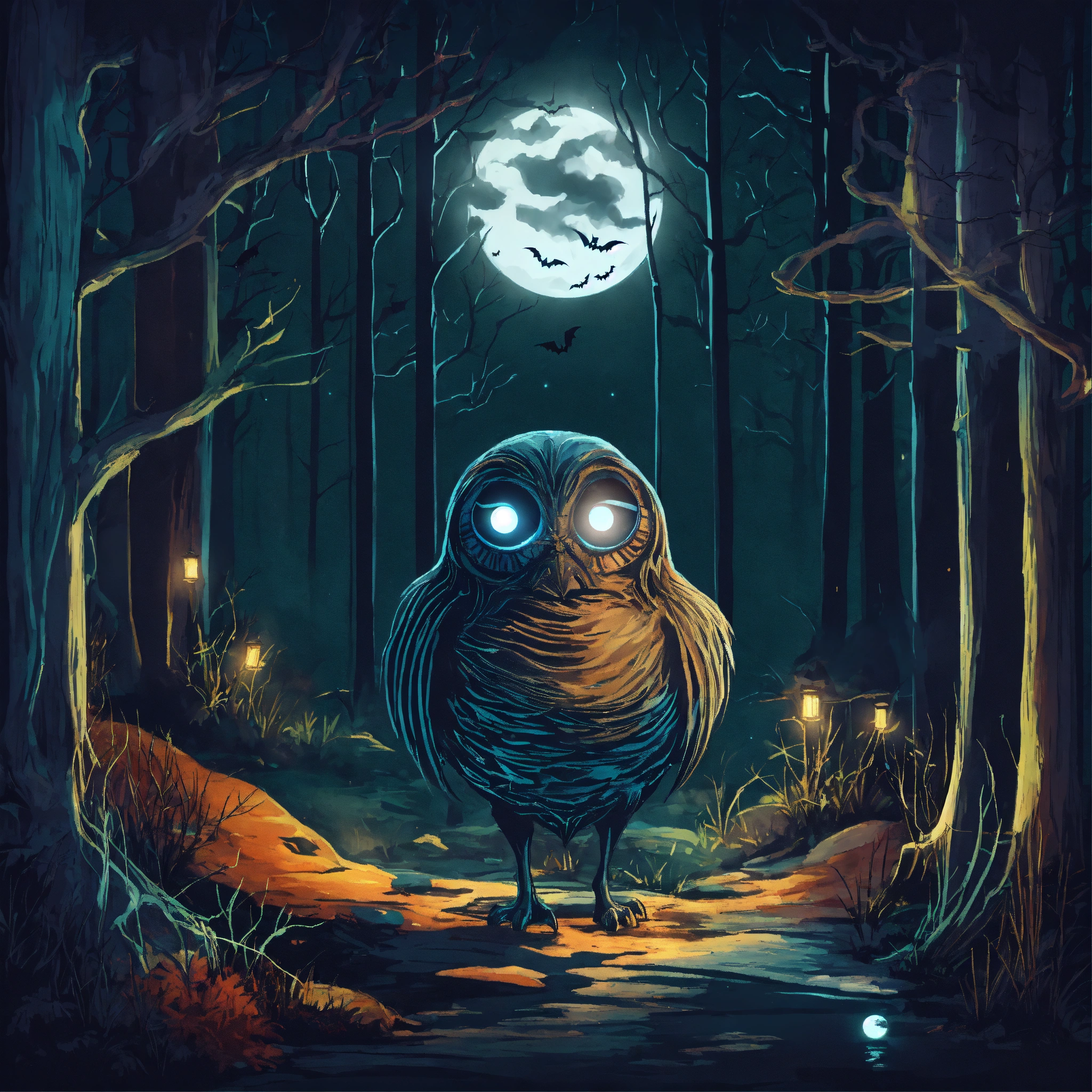 Lexica - A creature lurking, with eyes that gleamed, In the moonlit ...