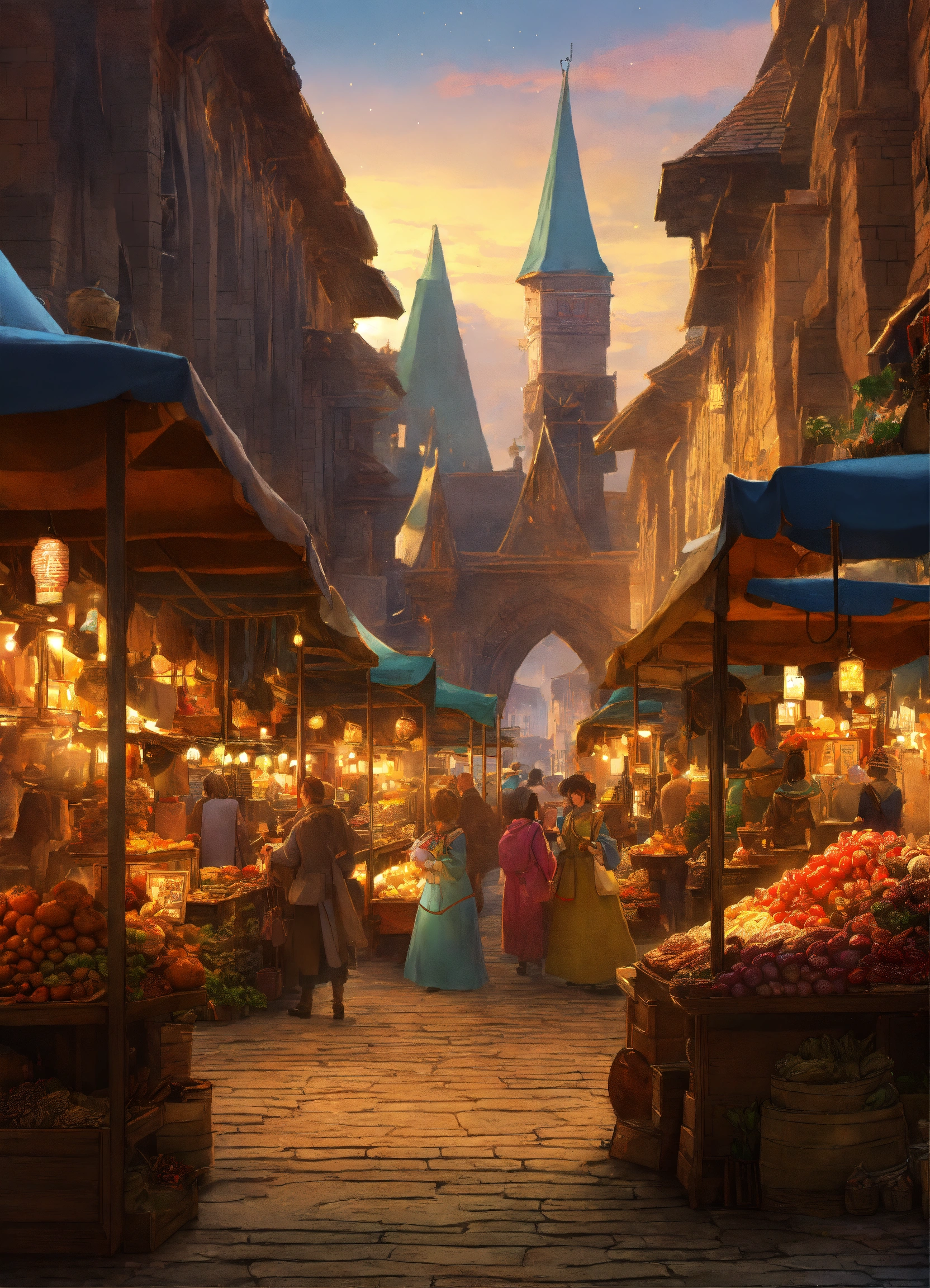 Lexica - The Magical Market Imagine a bustling marketplace in a magical ...