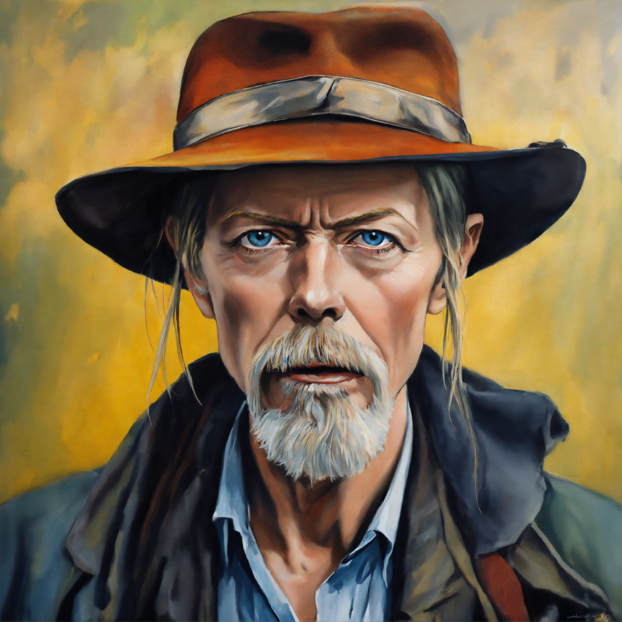 Lexica - Portrait of David bowie as a stereotypical hobo, complete with ...