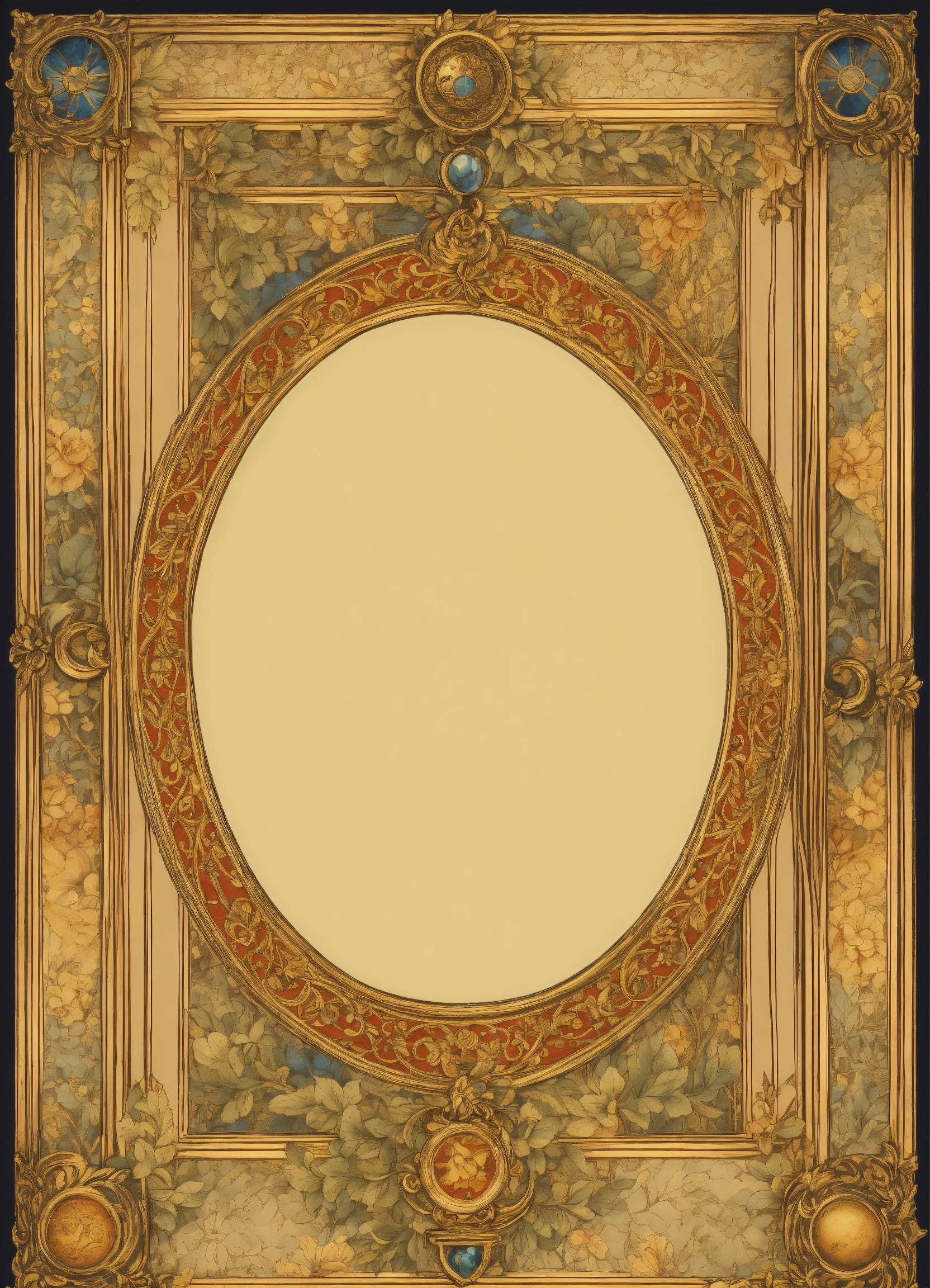 Lexica - Tarot frame adorned with intricate and highly detailed ...