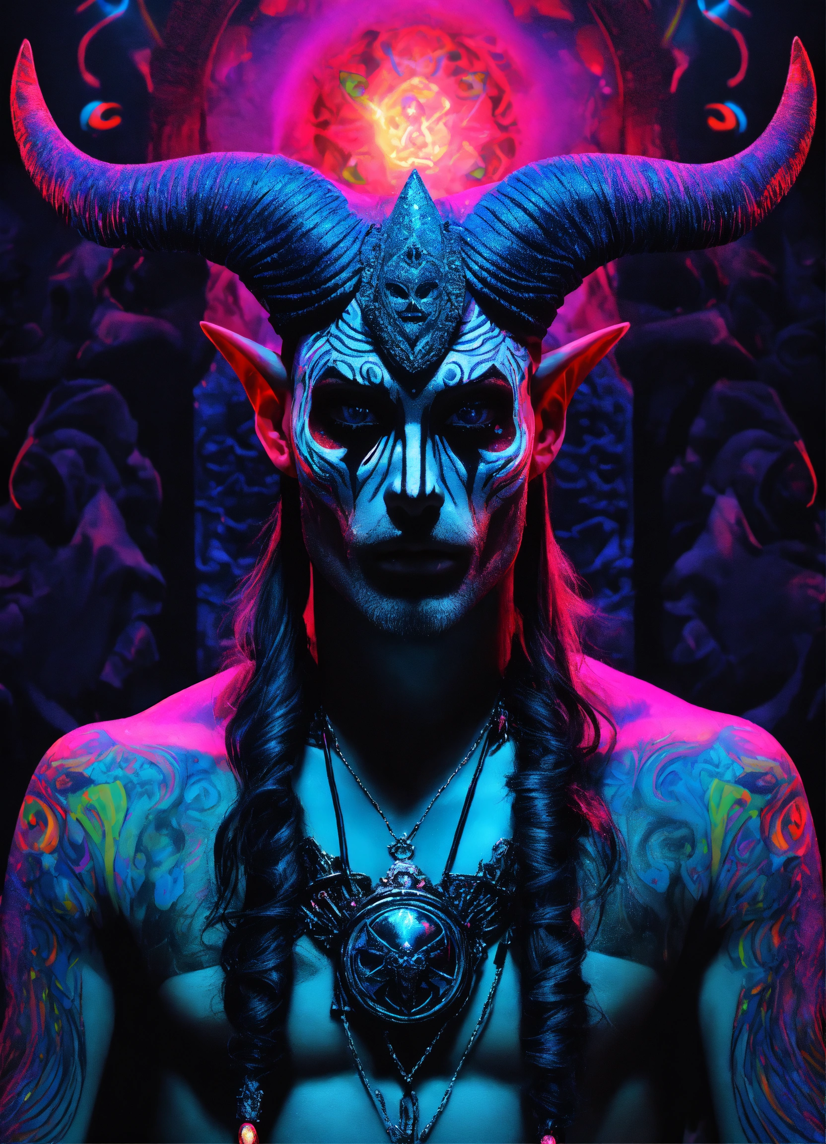 Lexica - Photorealistic 3D portrait of BAPHOMET Man Goth Death Knight ...